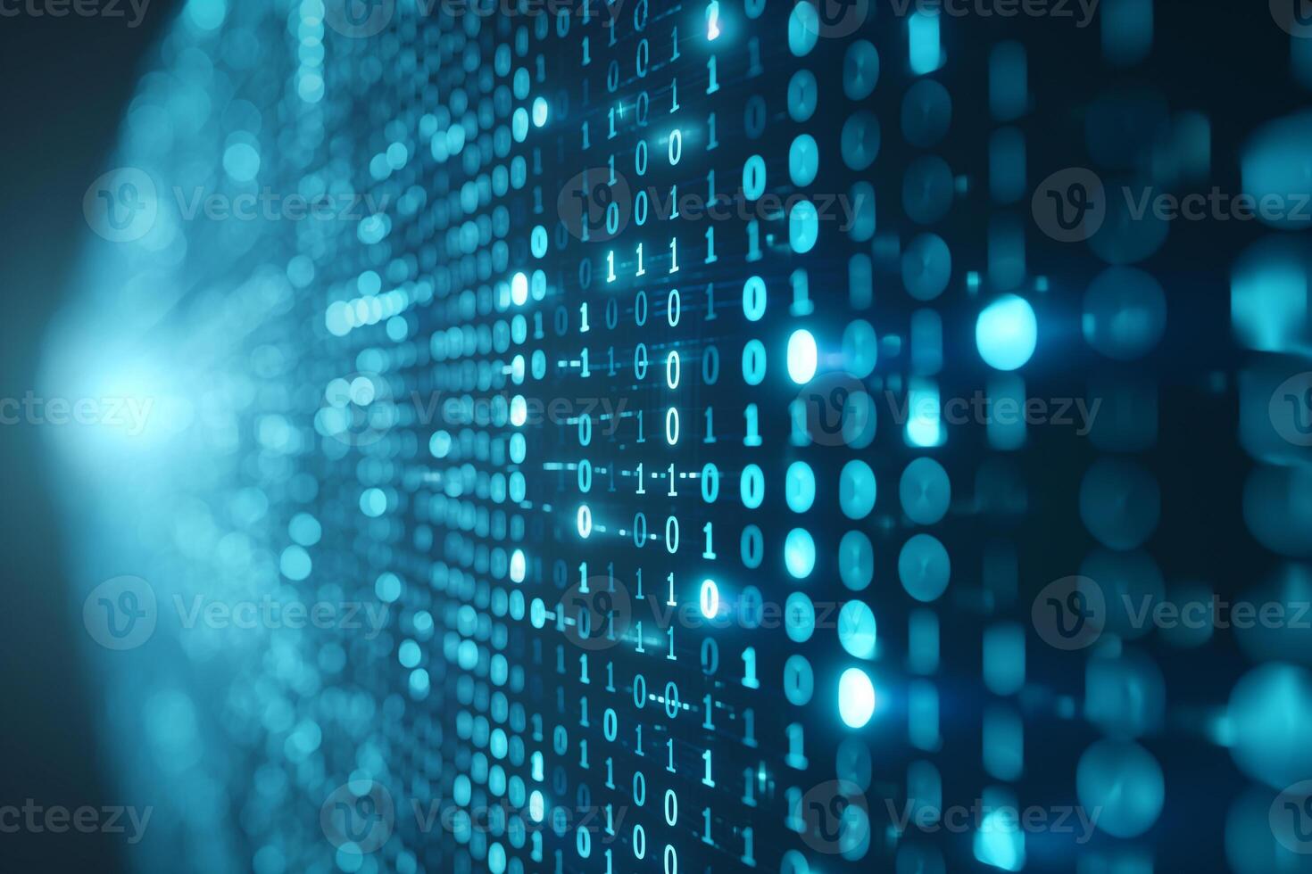 Ai Generated Futuristic Binary Code Background For Tech Concepts And