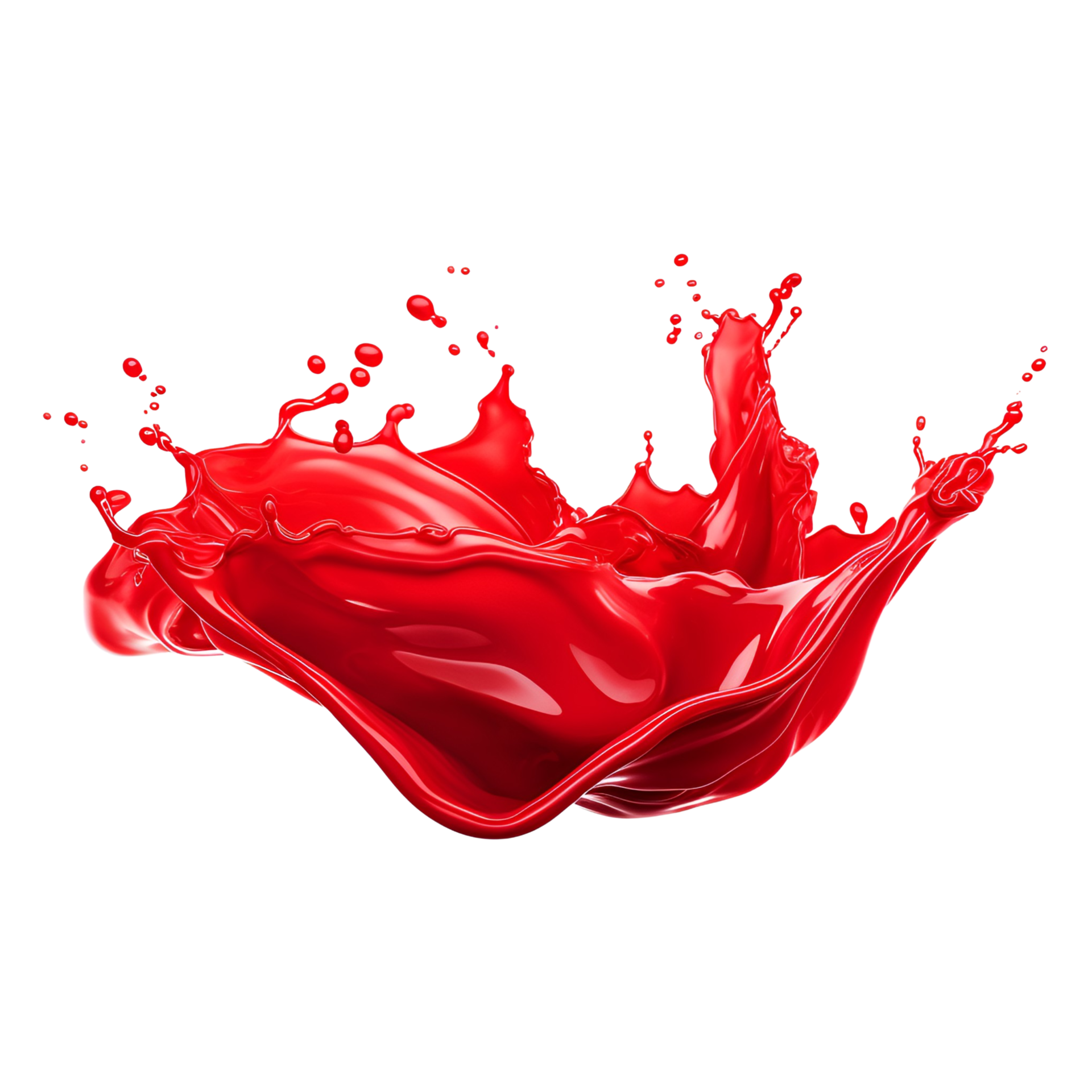 AI generated Red Liquid Splash on Transparent Background Generative AI 38078151 PNG