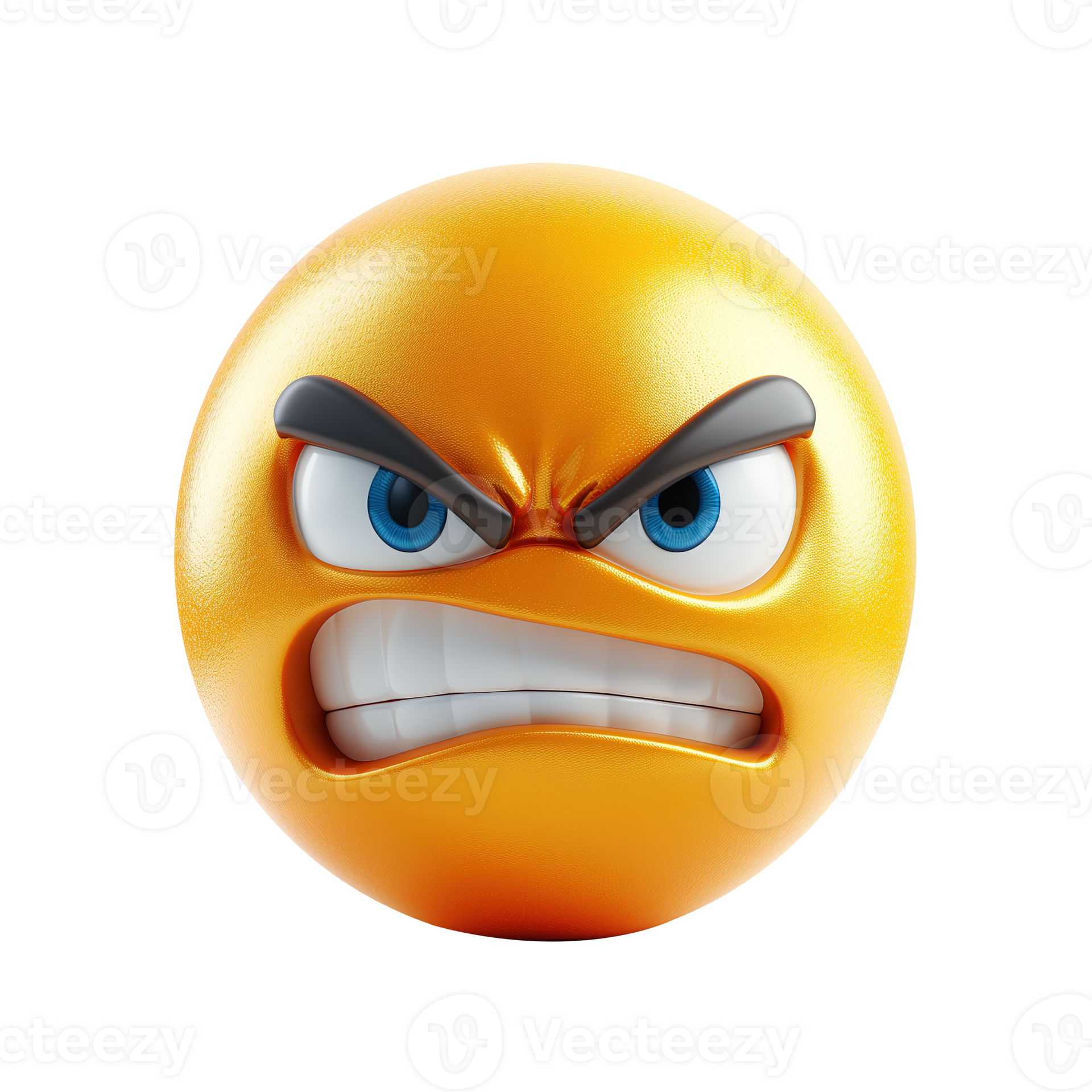 AI generated 3d icon grimacing face emoji isolated on transparent background 38078391 PNG