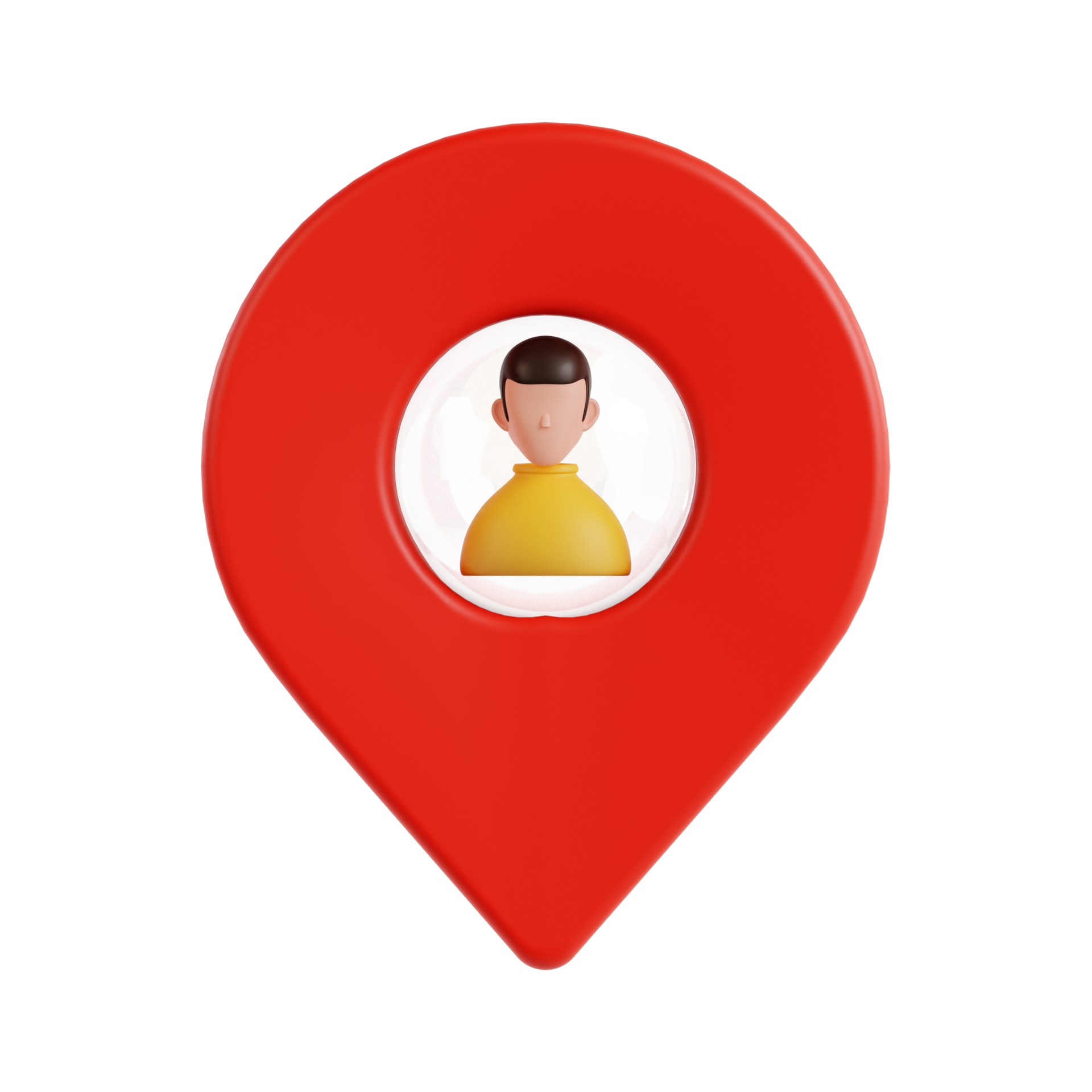 3d user location icon illustration, transparent background, navigation and map 3d set 38081199 PNG
