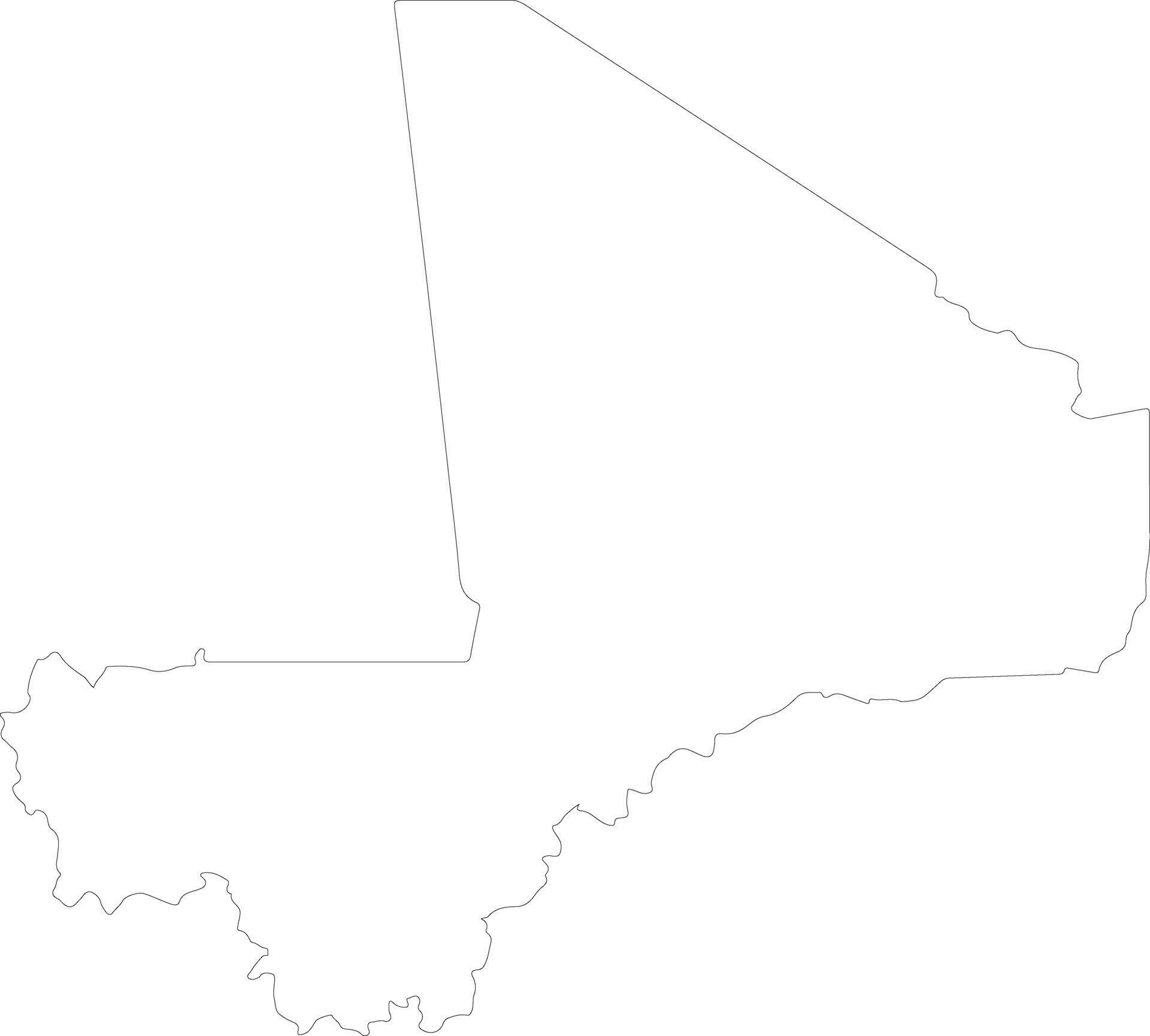Mali Outline Map 38096209 Vector Art At Vecteezy