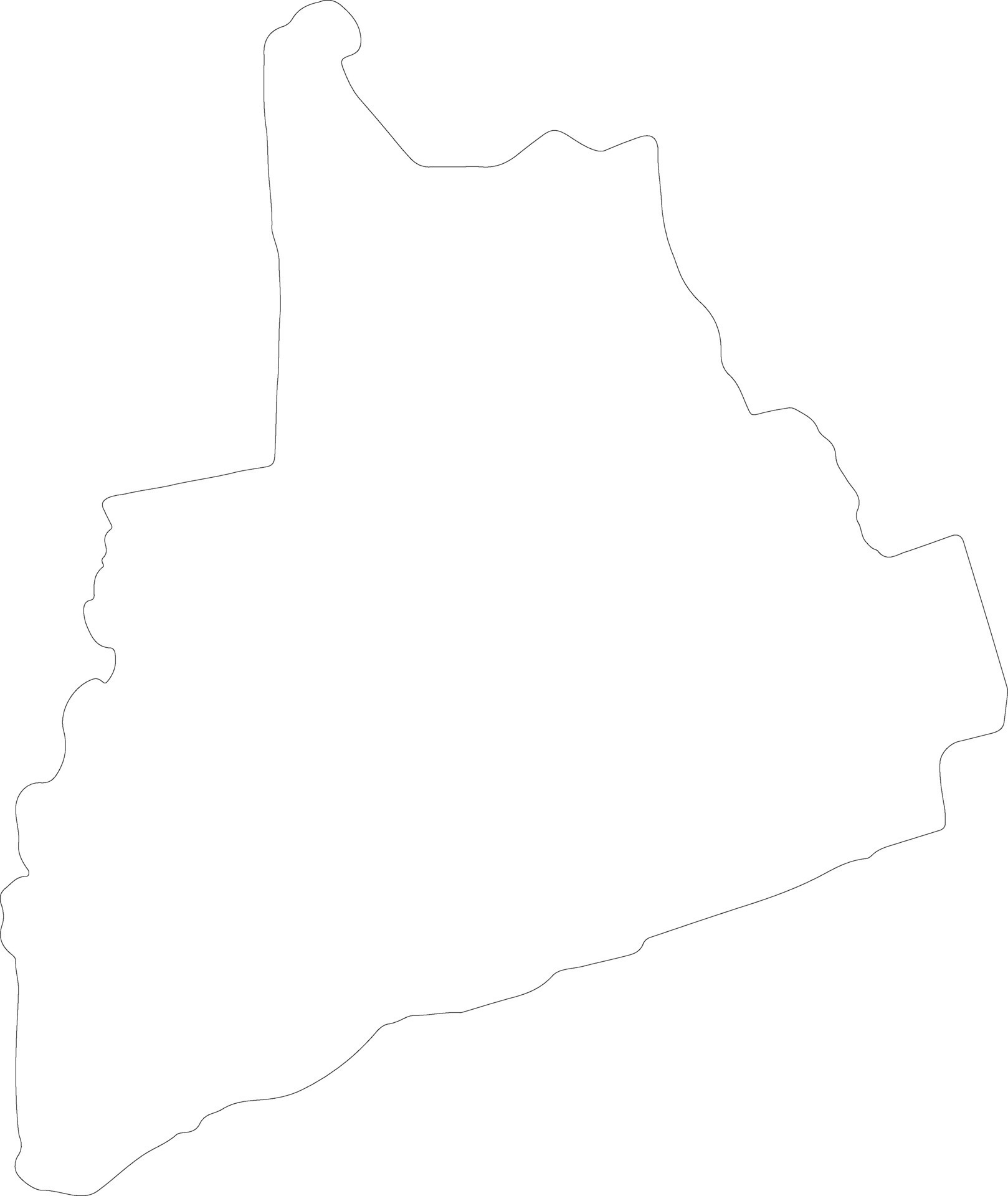 Bas Sassandra Ivory Coast Outline Map 38096355 Vector Art At Vecteezy