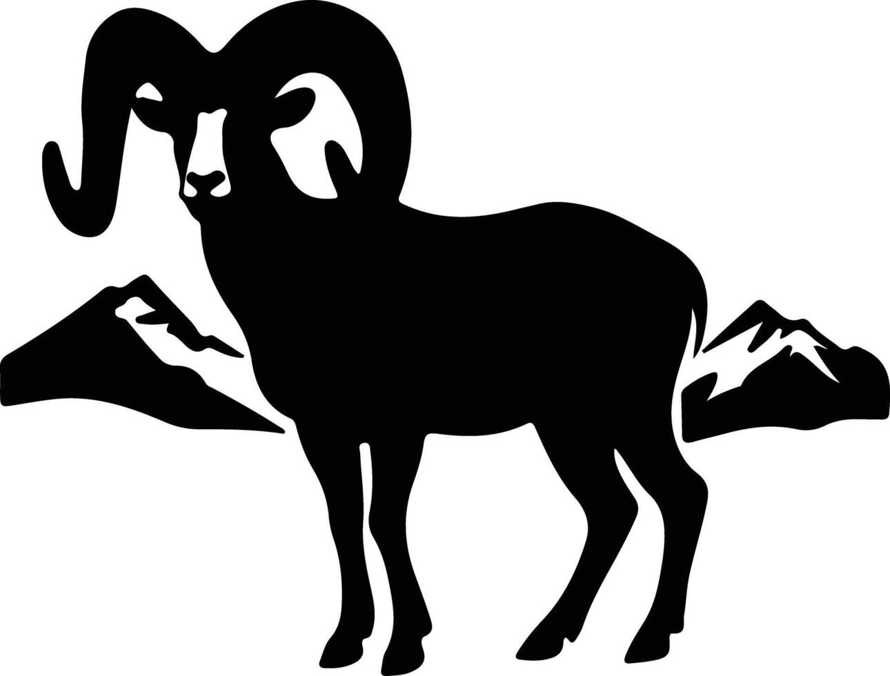 Dall Sheep Silhouette 38100595 Vector Art At Vecteezy