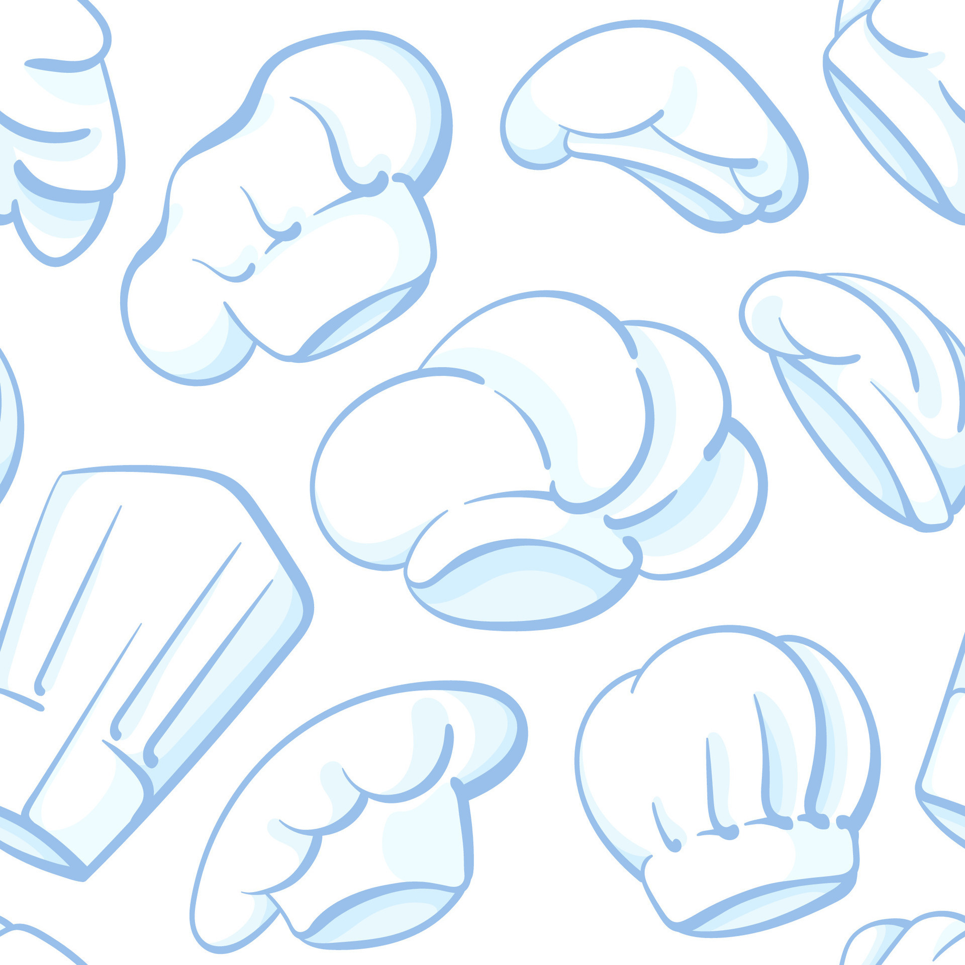 Chef hats pattern. Vector cook caps. Graphic set 38104392 Vector Art at ...