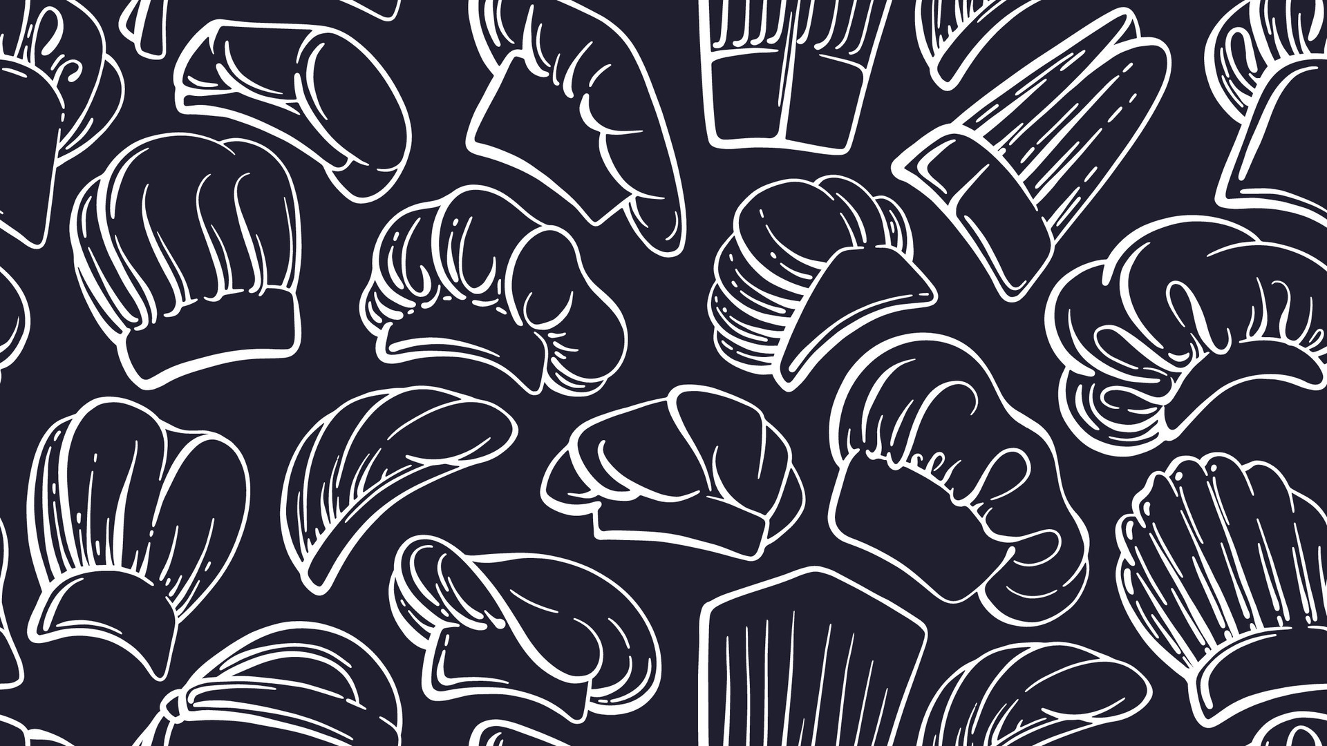 Chef hats. Vector white cook caps seamless pattern 38104414 Vector Art ...