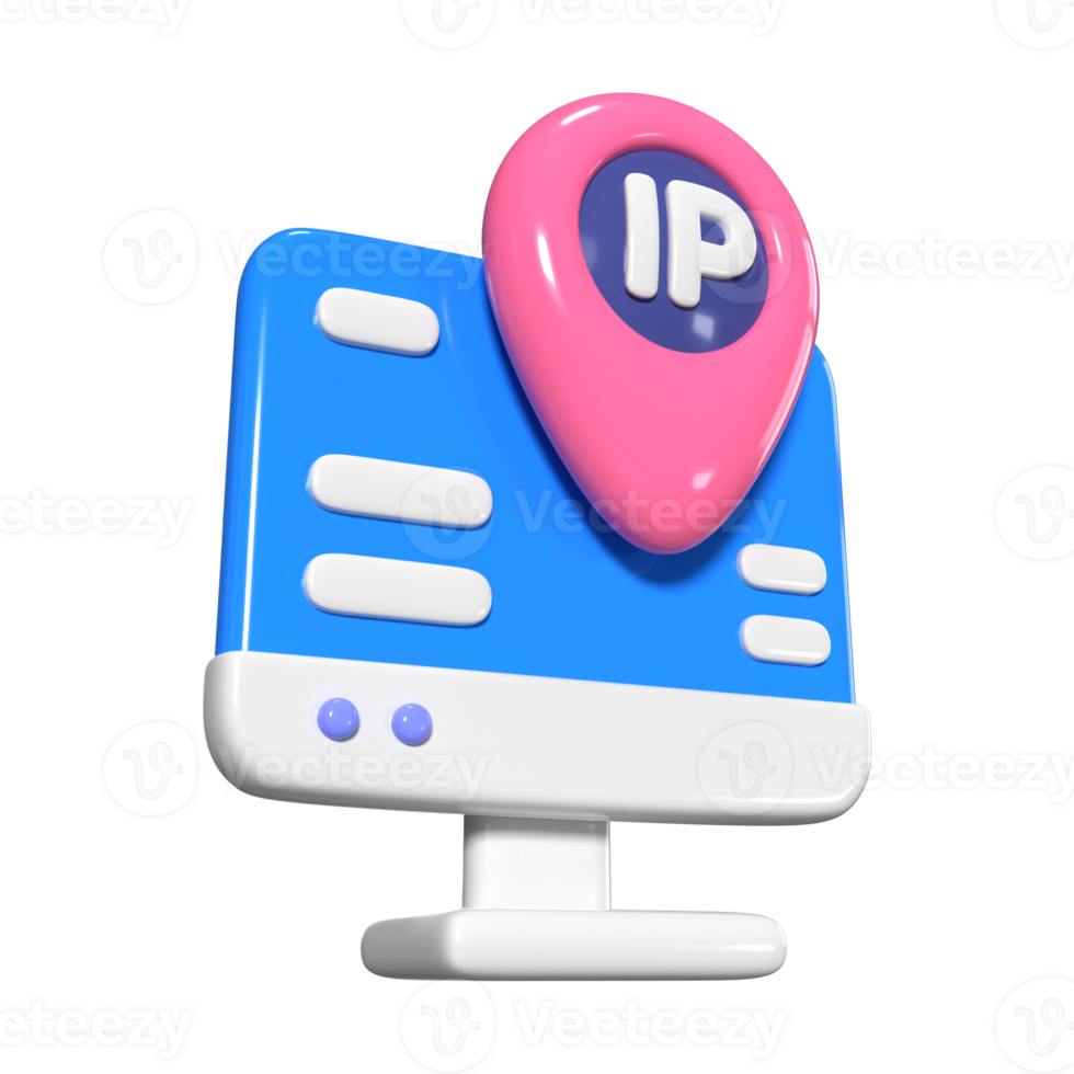 IP Address 3D Illustration Icon 38105541 PNG
