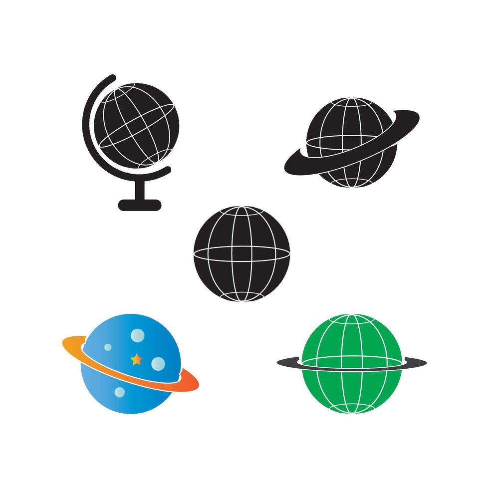 planet icon logo vector design template 38105792 Vector Art at Vecteezy
