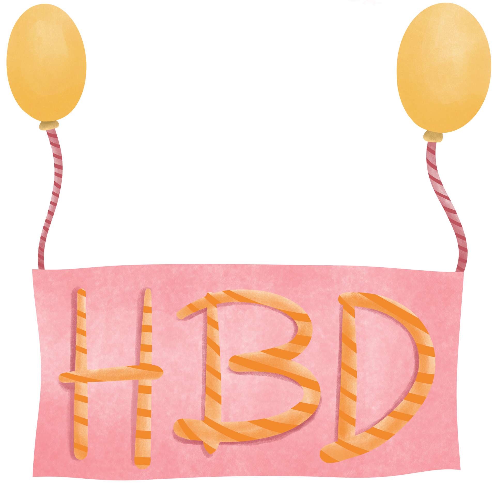 HBD flag with balloons 38107164 PNG