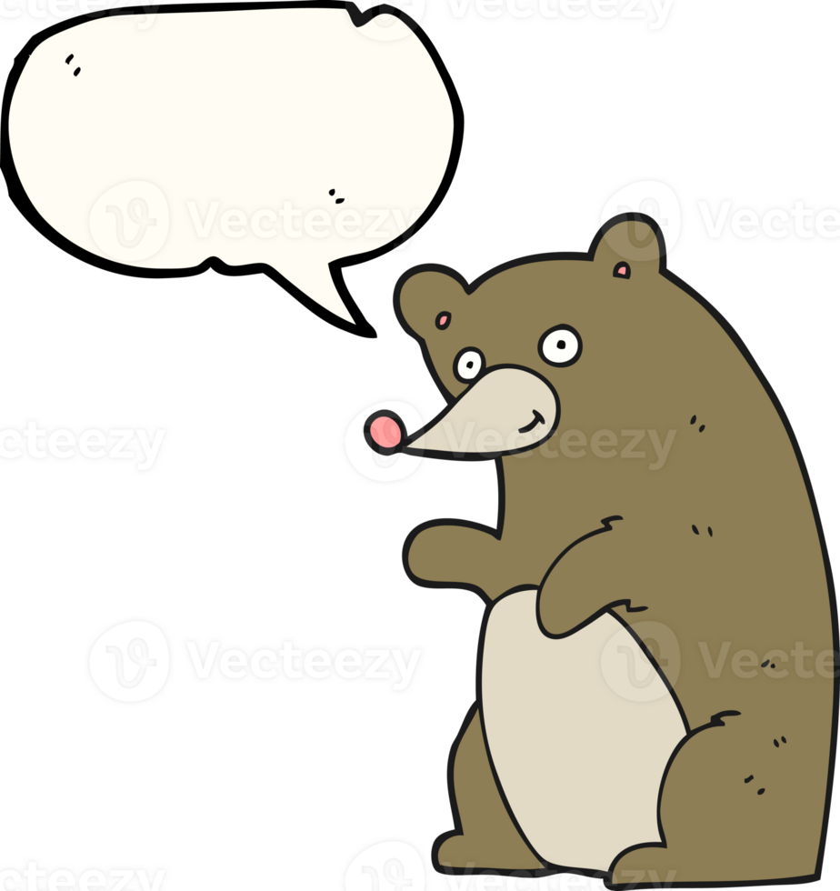 Speech Bubble Cartoon Bear 38110268 Png