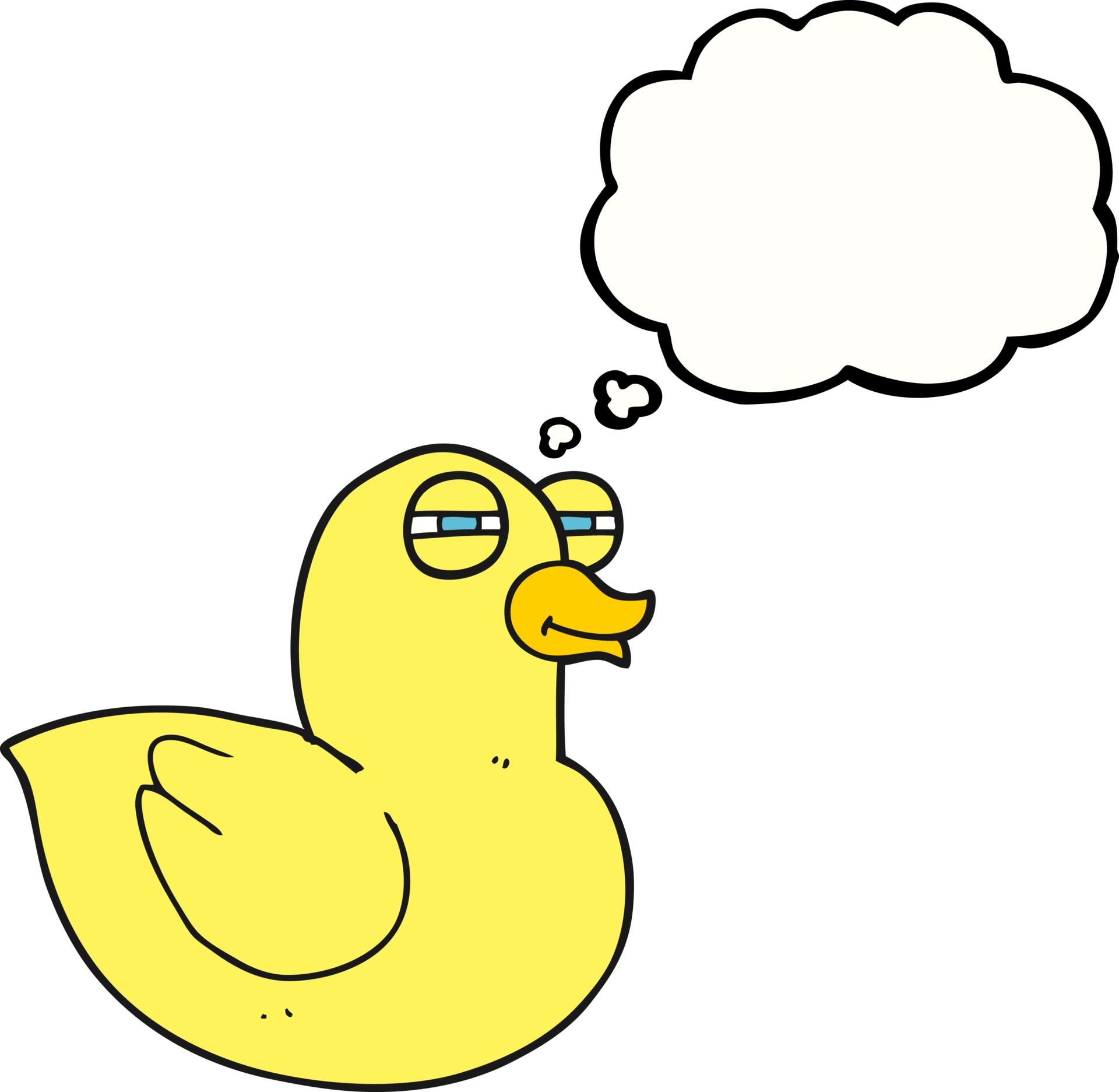 thought bubble cartoon funny rubber duck 38110347 PNG