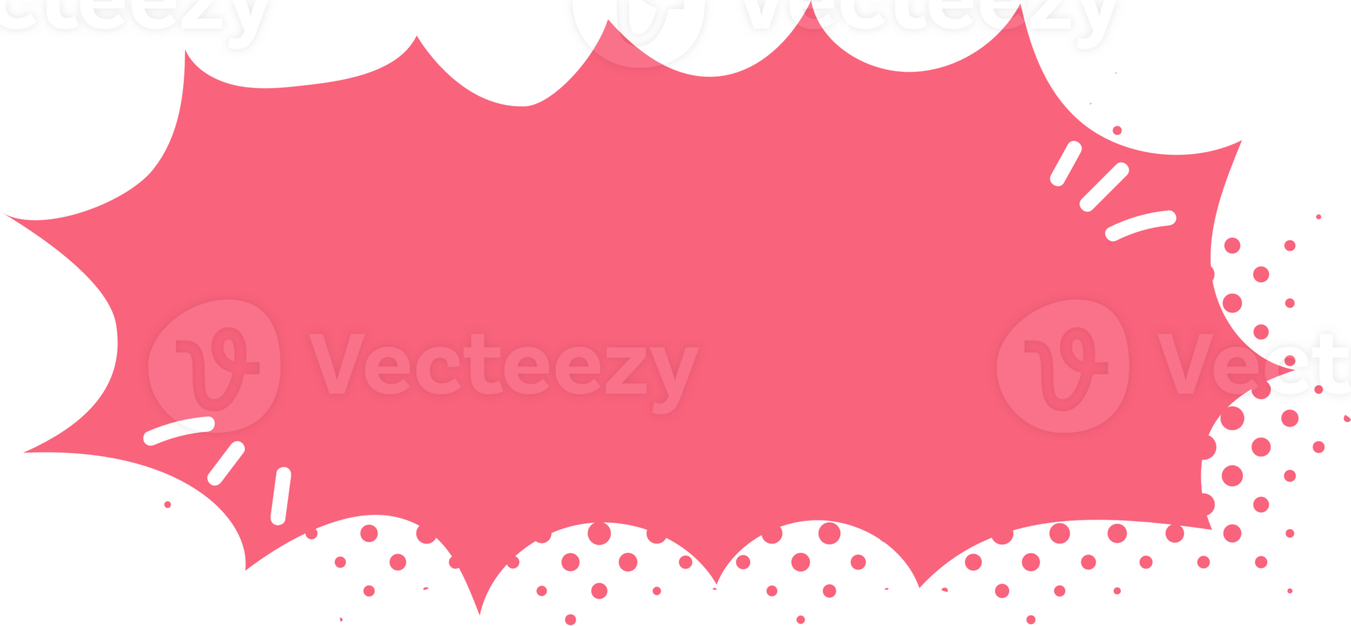 Pink Color Pop Art Polka Dots Halftone Speech Bubble Balloon Icon Sticker Memo Keyword Planner