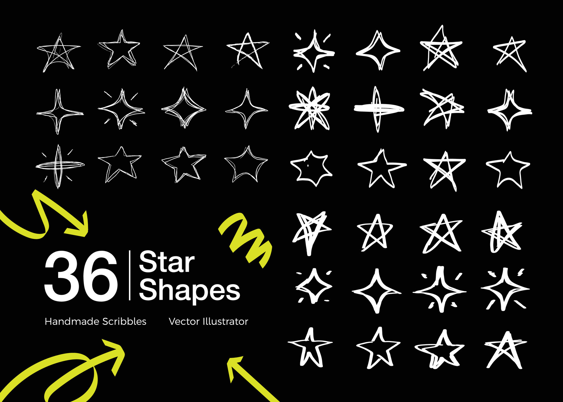 collection of hand drawn star shapes 38141242 Vector Art at Vecteezy
