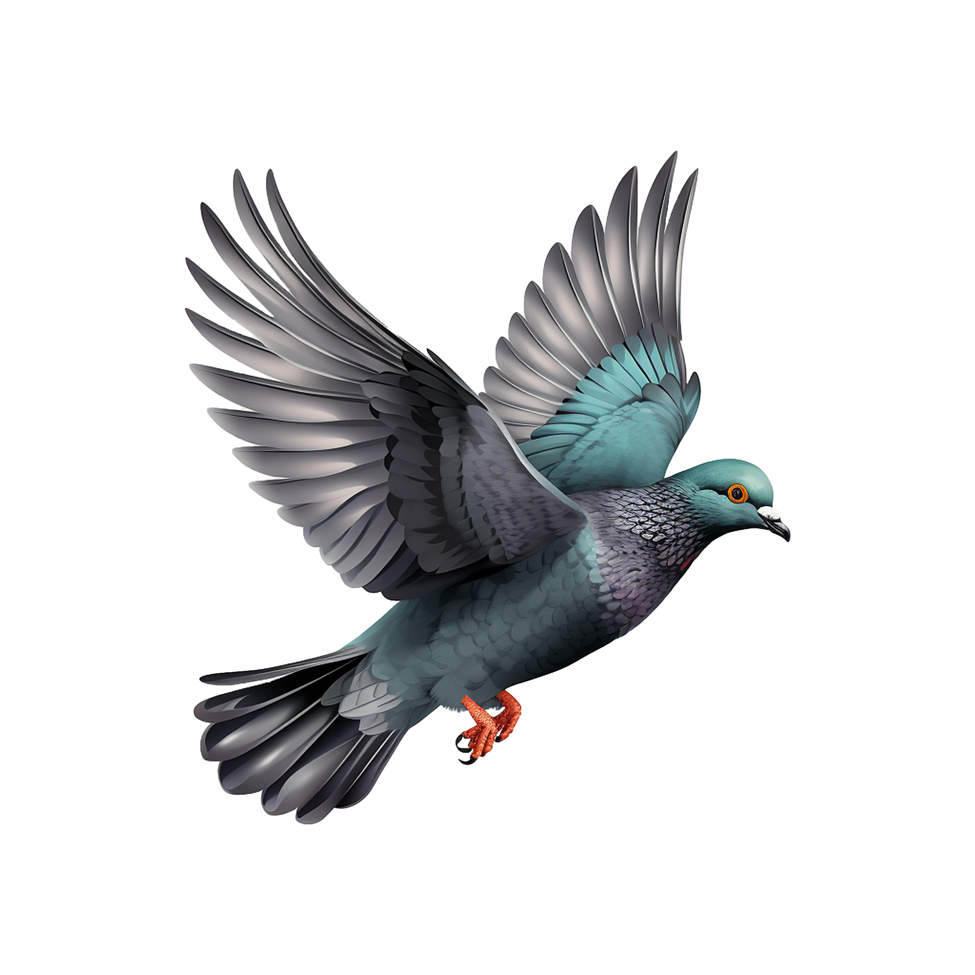 AI generated Flying pigeon isolated on transparent background png 38143178 PNG