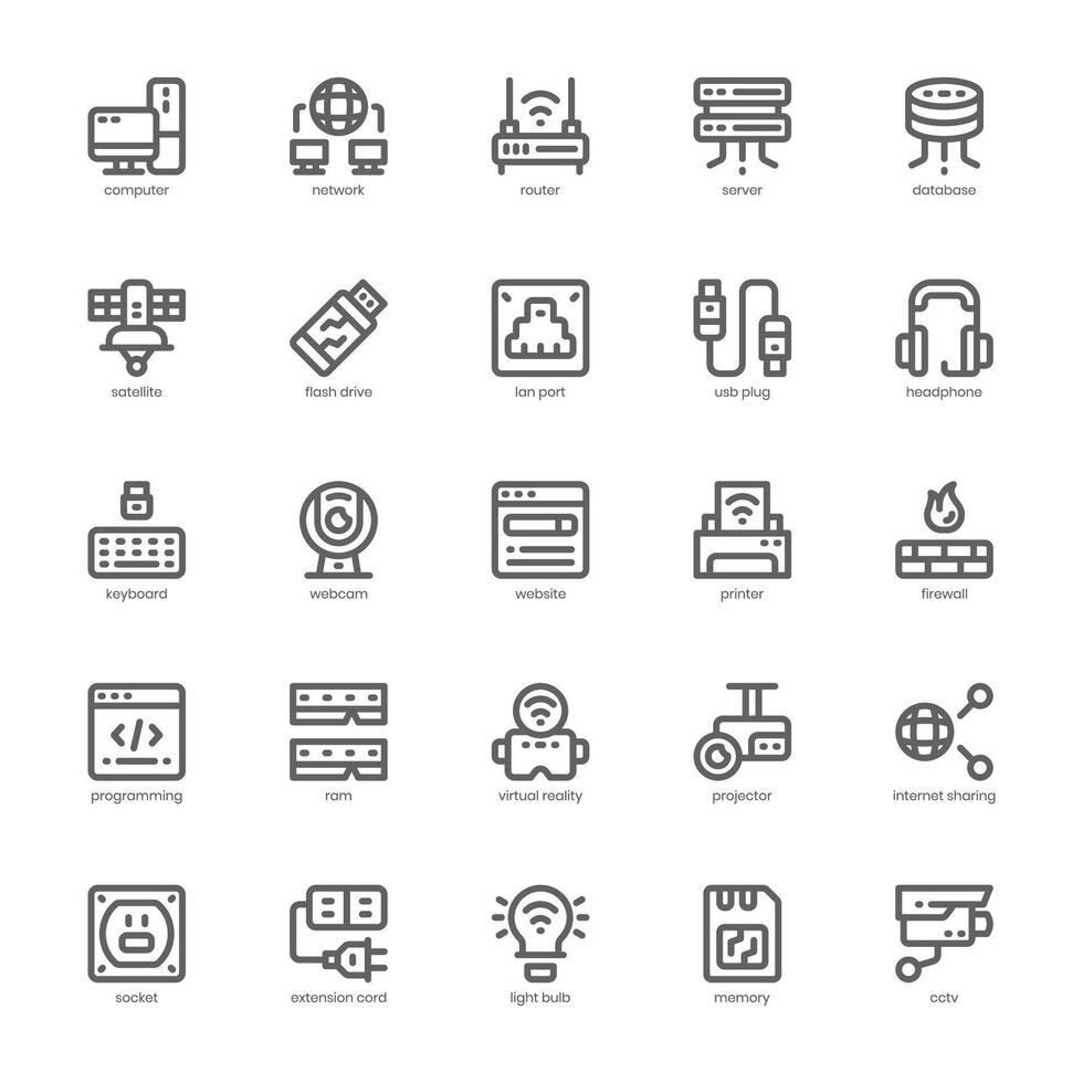 Computer Network icon pack for your website, mobile, presentation, and ...