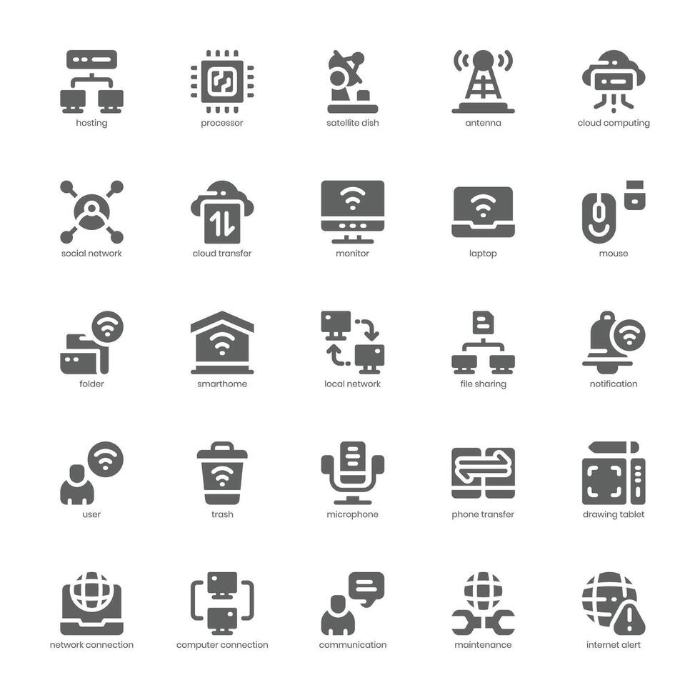 Computer Network icon pack for your website, mobile, presentation, and ...