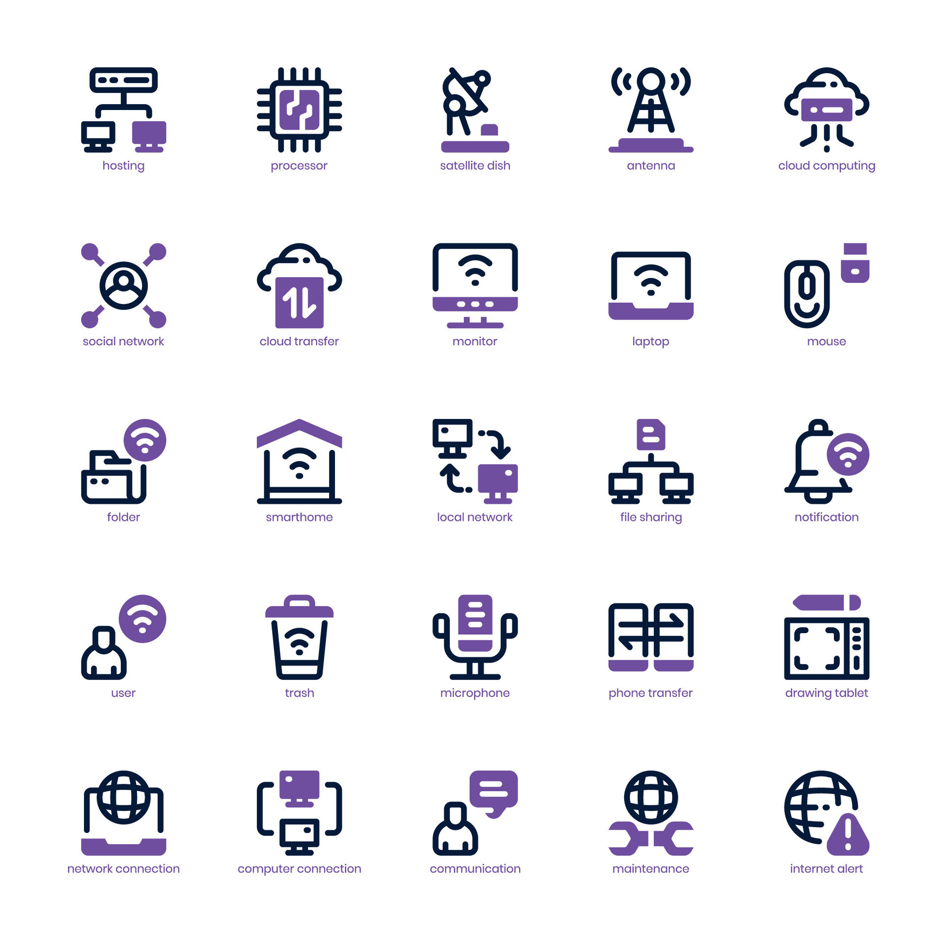 Computer Network icon pack for your website, mobile, presentation, and ...