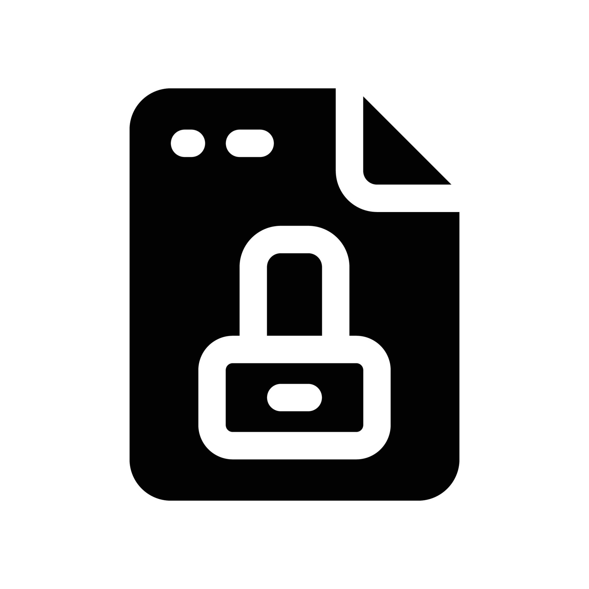 lock file icon. vector glyph icon for your website, mobile ...