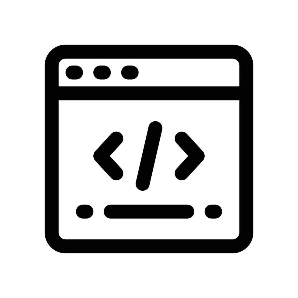 programming icon. vector line icon for your website, mobile ...