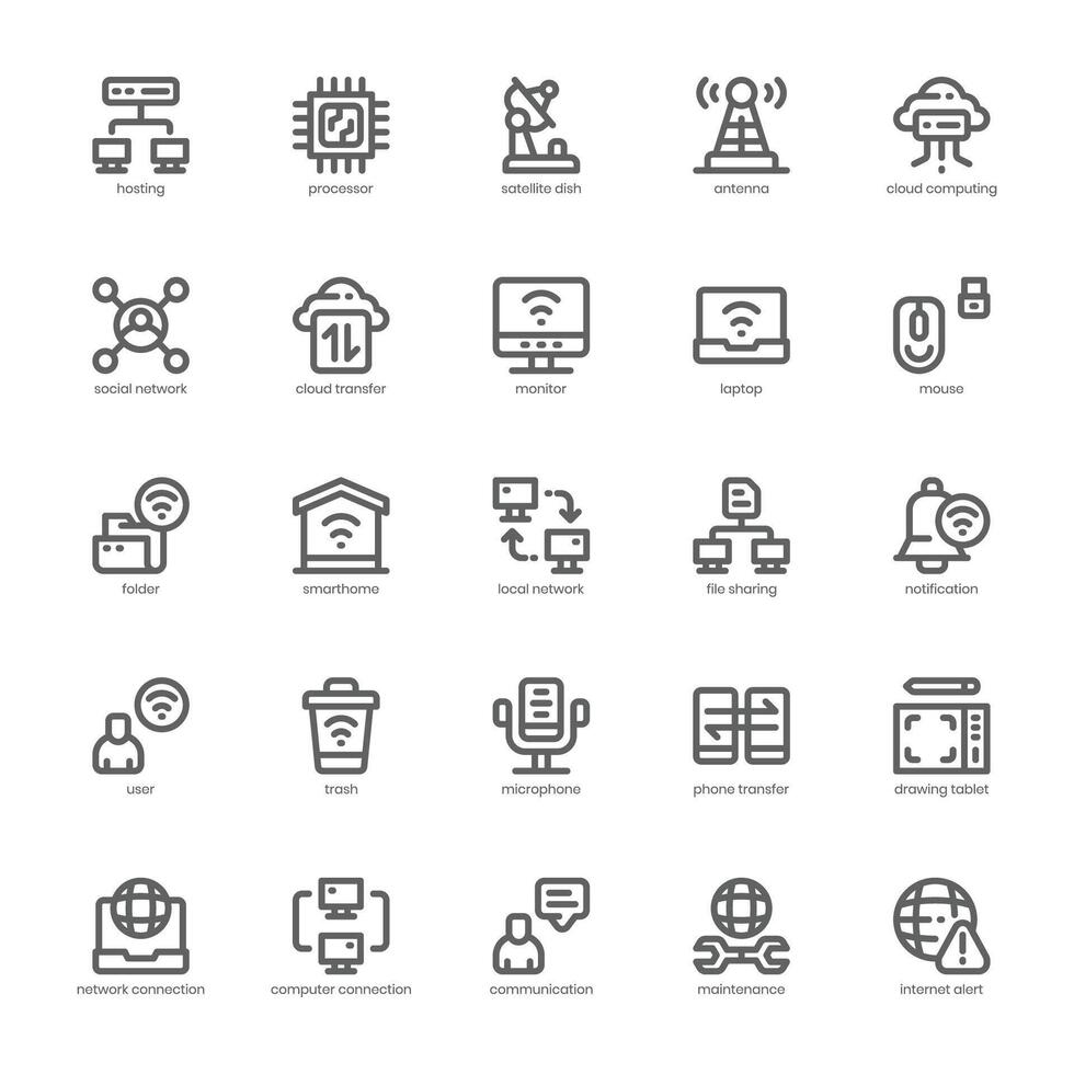 Computer Network icon pack for your website, mobile, presentation, and ...