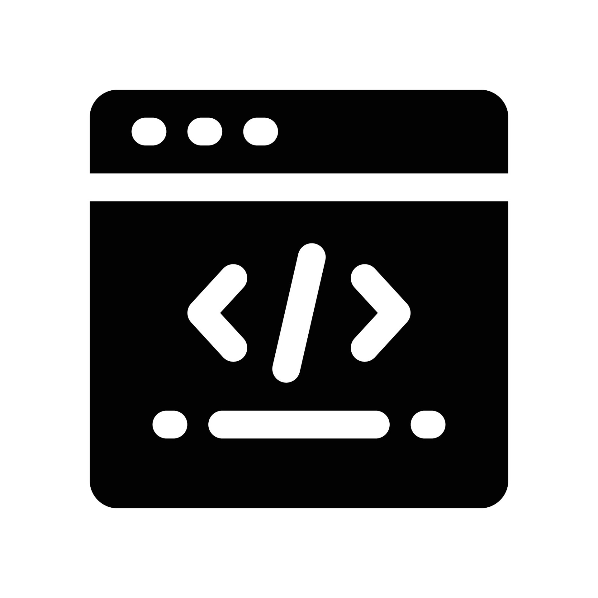 programming icon. vector glyph icon for your website, mobile ...