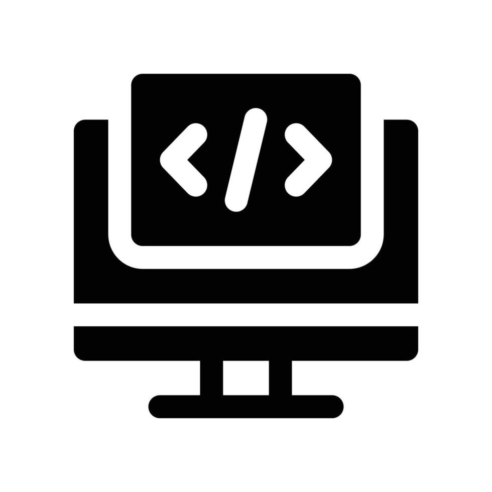 programación icono. vector glifo icono para tu sitio web, móvil, presentación, y logo diseño ...