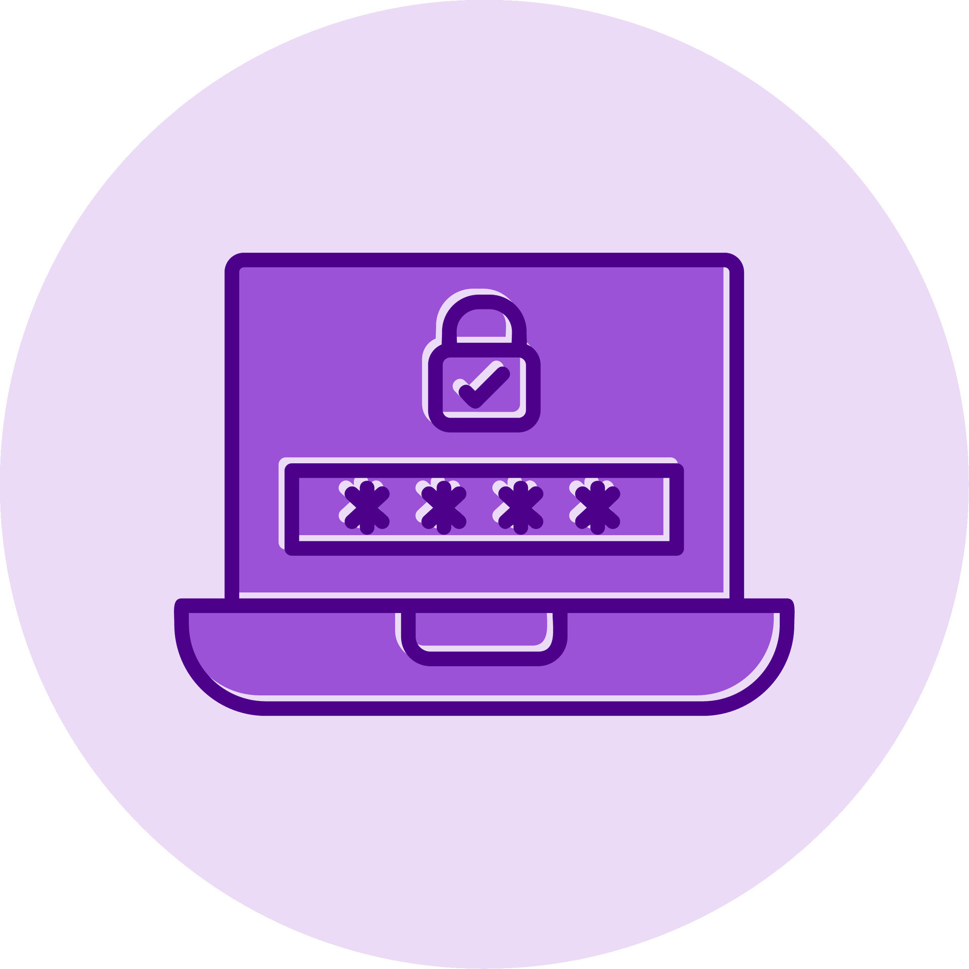 Laptop Password Vecto Icon 38149184 Vector Art At Vecteezy