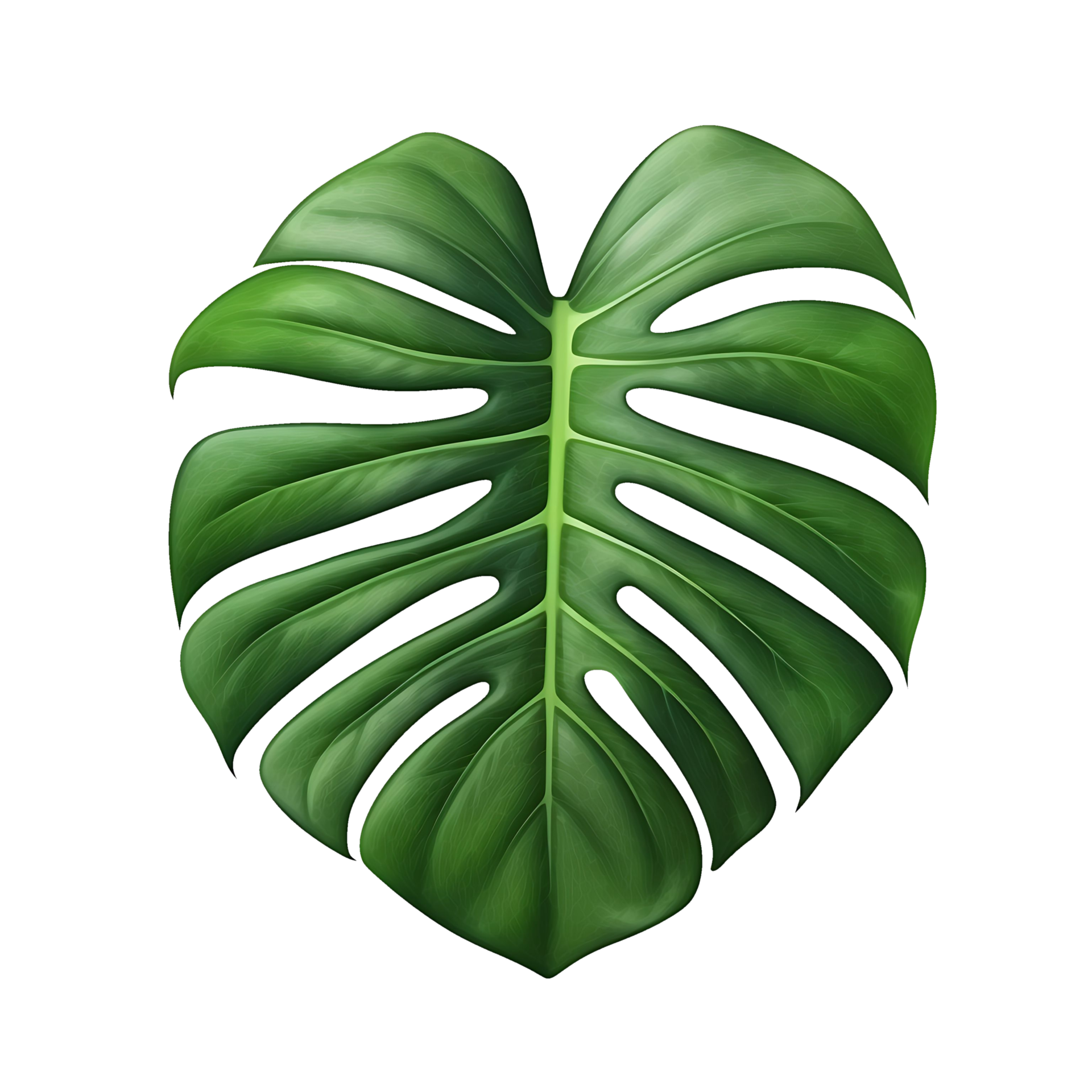 AI generated Isolated Monstera Foliage on Clear Canvas 38154182 PNG