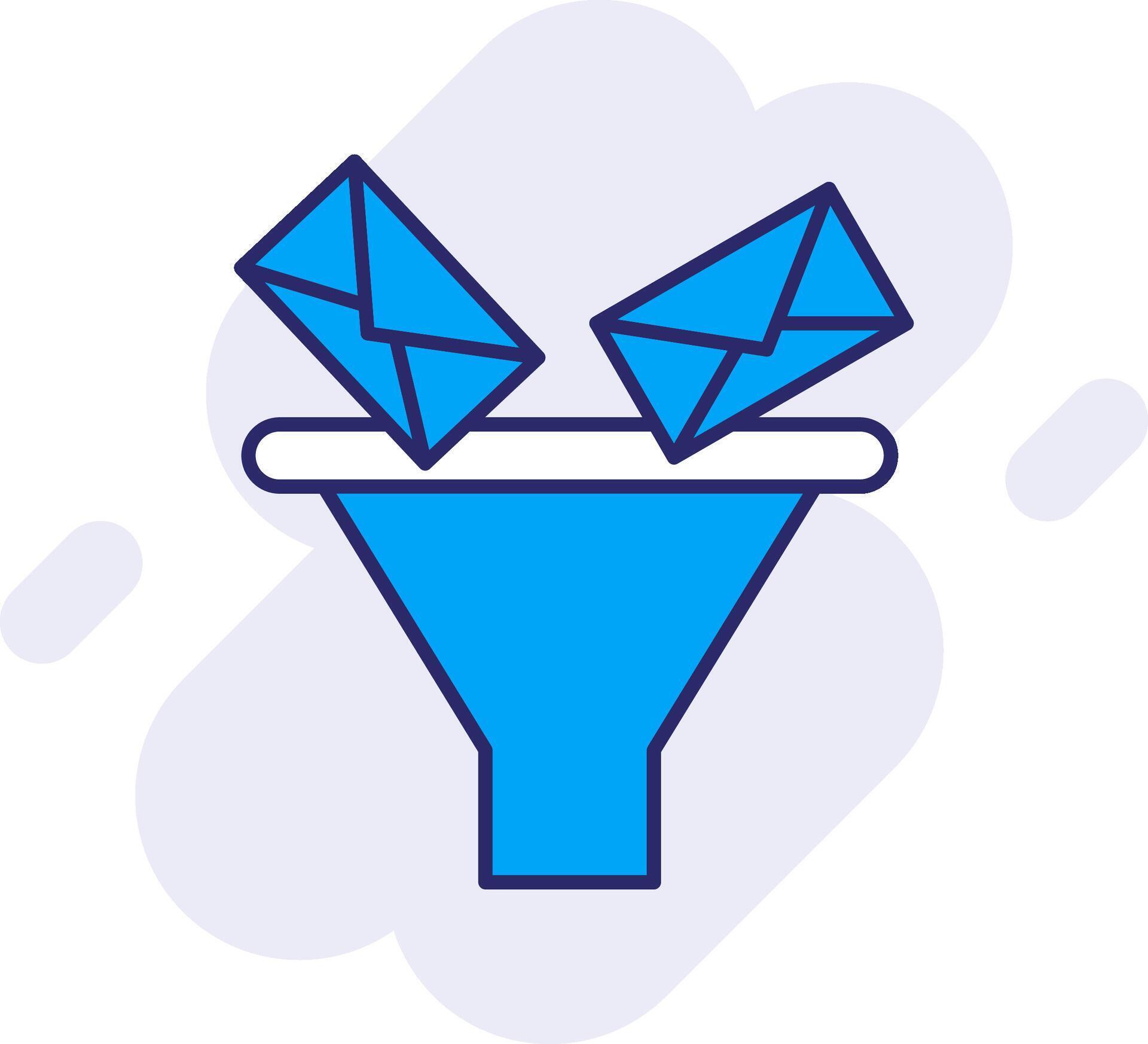 Message Filtering Line Filled Backgroud Icon 38161130 Vector Art At