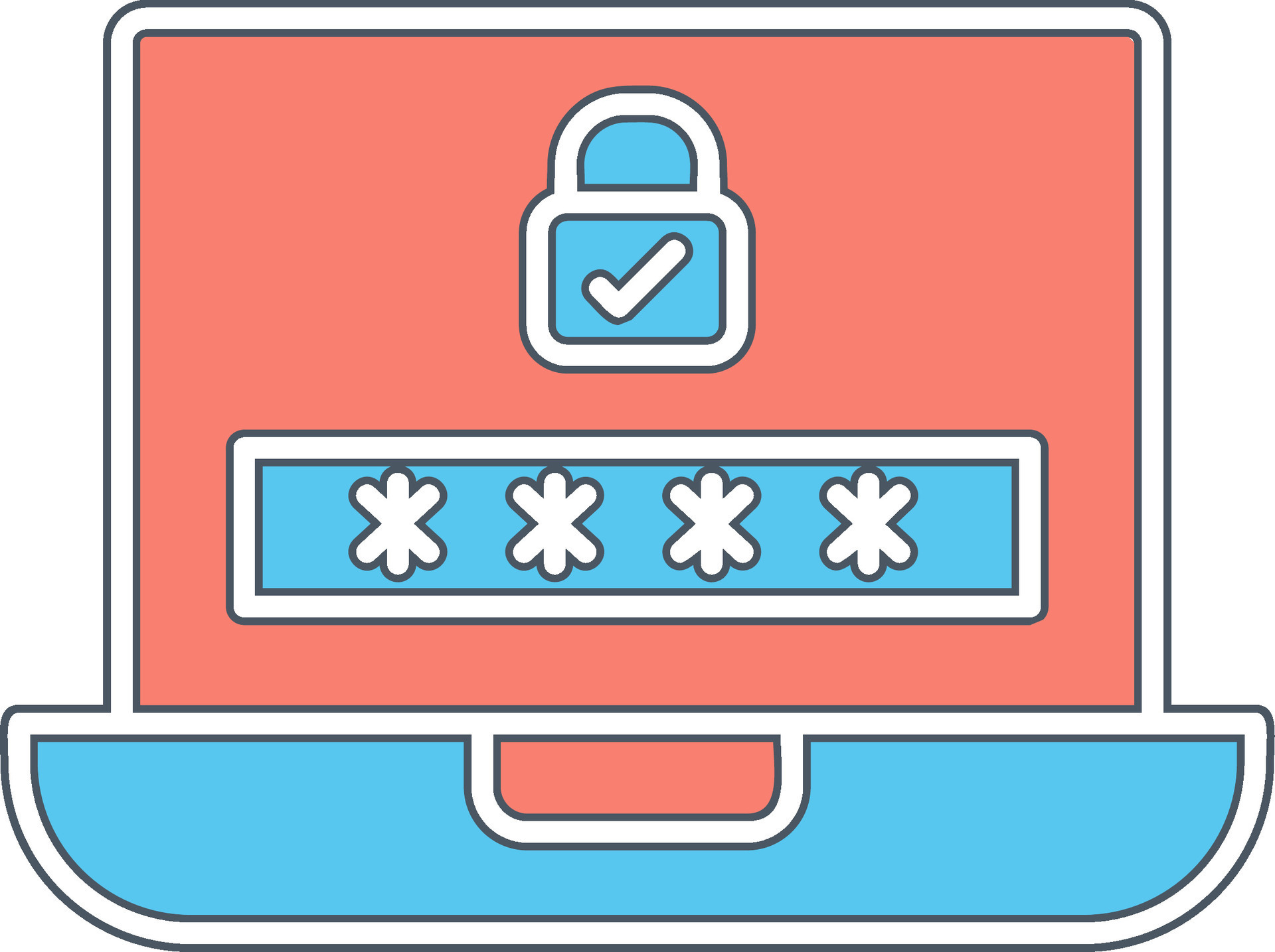 Laptop Password Vecto Icon 38169159 Vector Art At Vecteezy