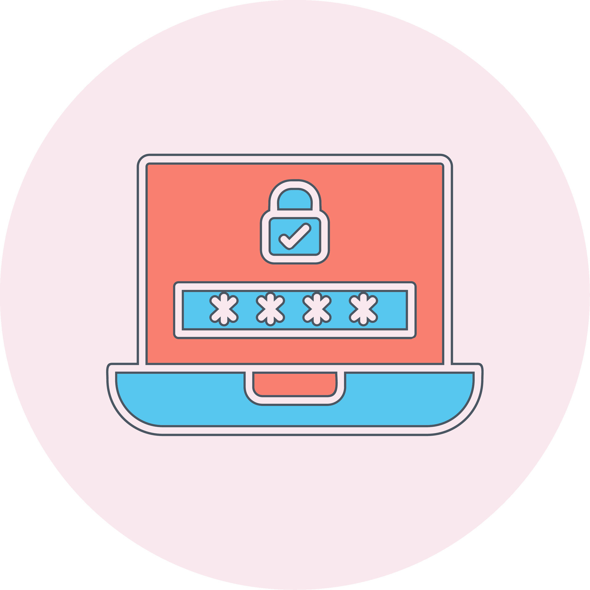 Laptop Password Vecto Icon 38170589 Vector Art At Vecteezy