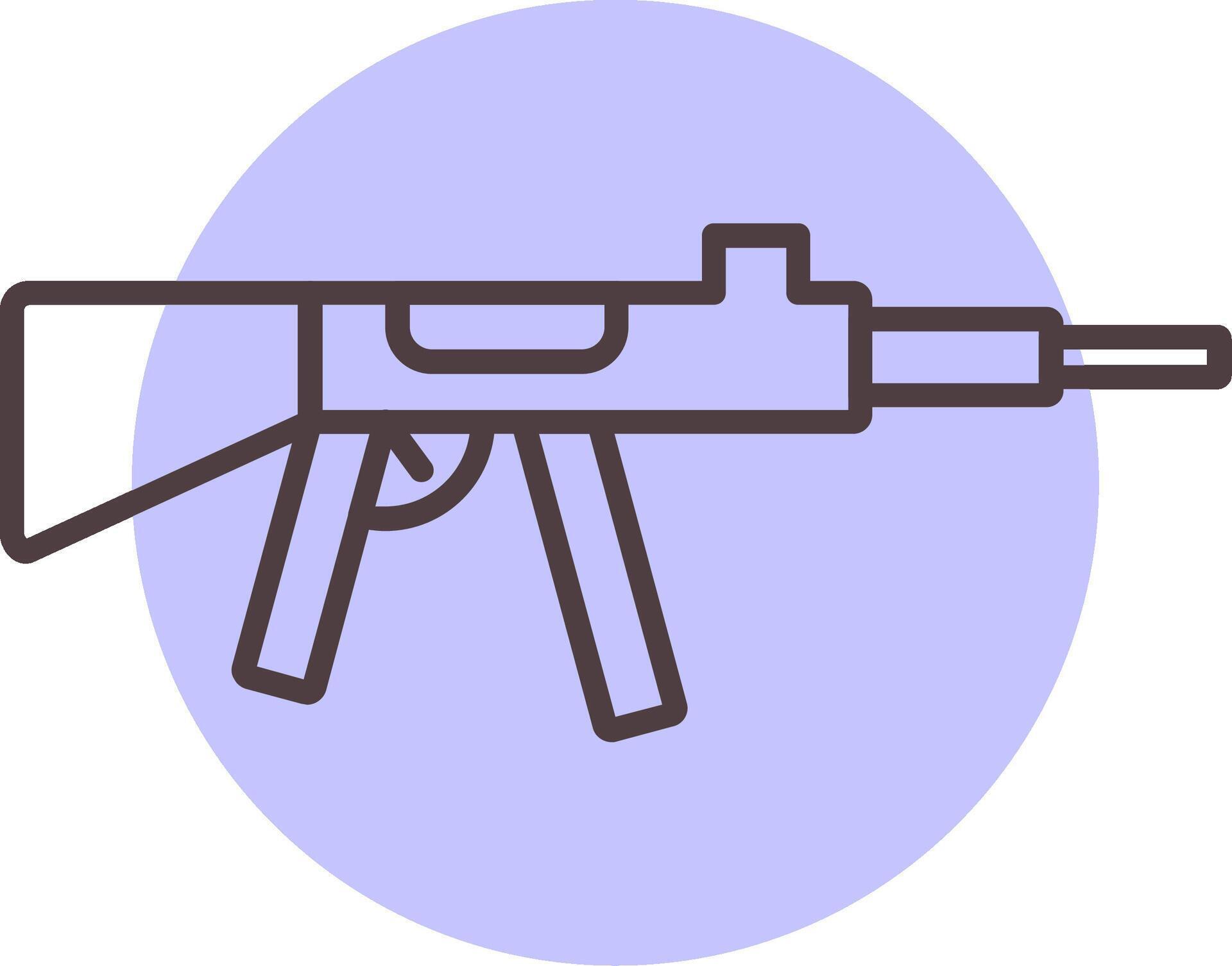 Machine Gun Line Shape Colors Icon 38172348 Vector Art at Vecteezy