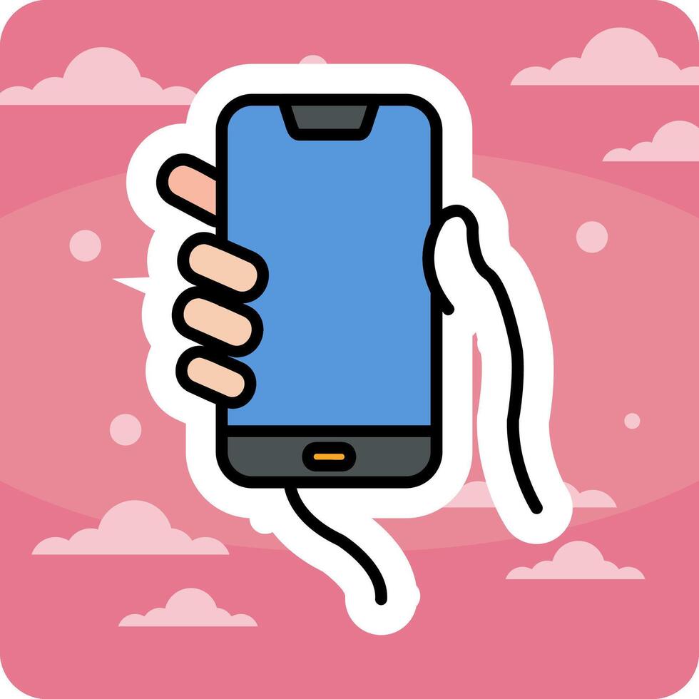 Hands Holding Mobile Phone Vecto Icon 38179047 Vector Art At Vecteezy