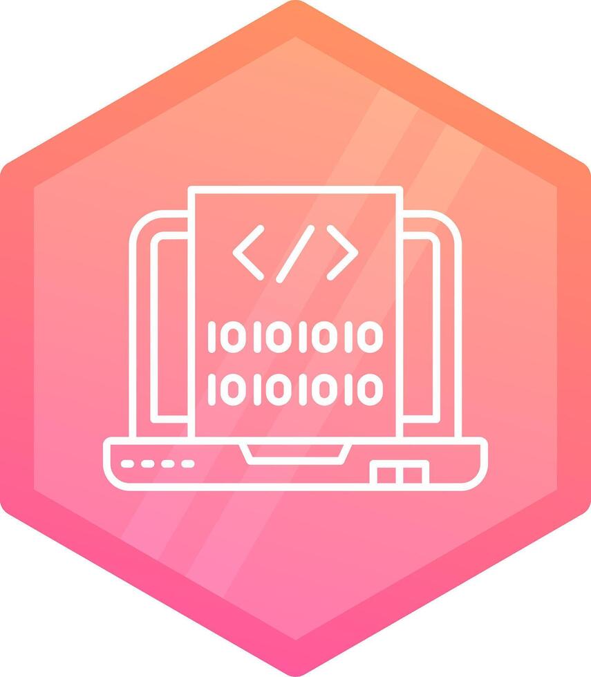 Code Gradient polygon Icon 38180558 Vector Art at Vecteezy