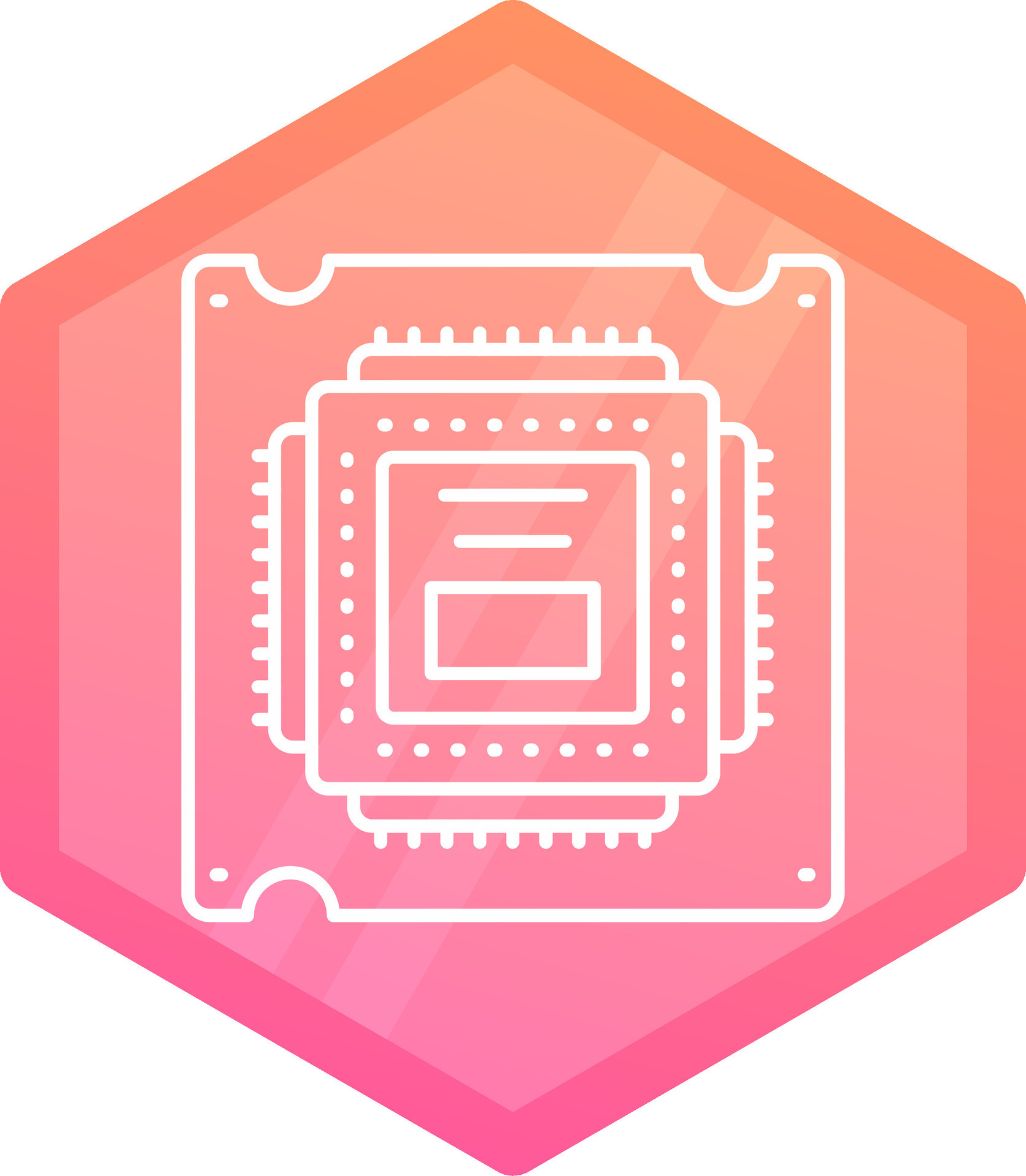 Processor Gradient polygon Icon 38180686 Vector Art at Vecteezy