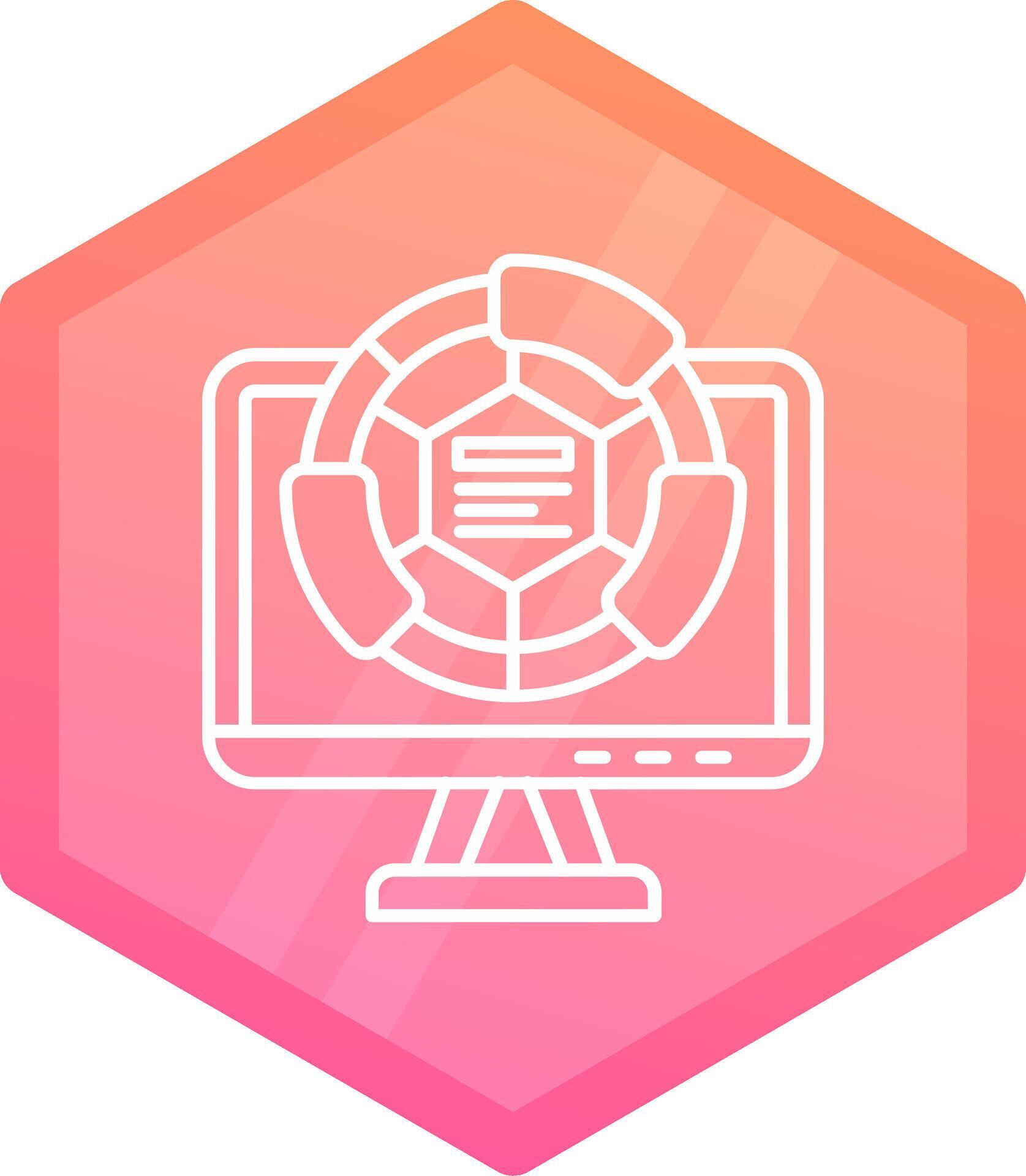 Computer Gradient polygon Icon 38181475 Vector Art at Vecteezy