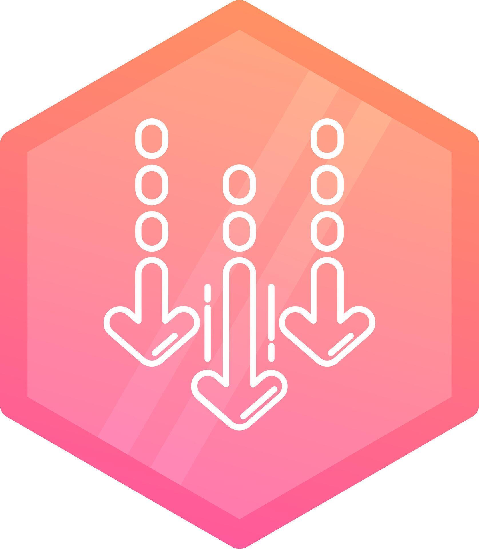 Decrease Gradient polygon Icon 38181677 Vector Art at Vecteezy