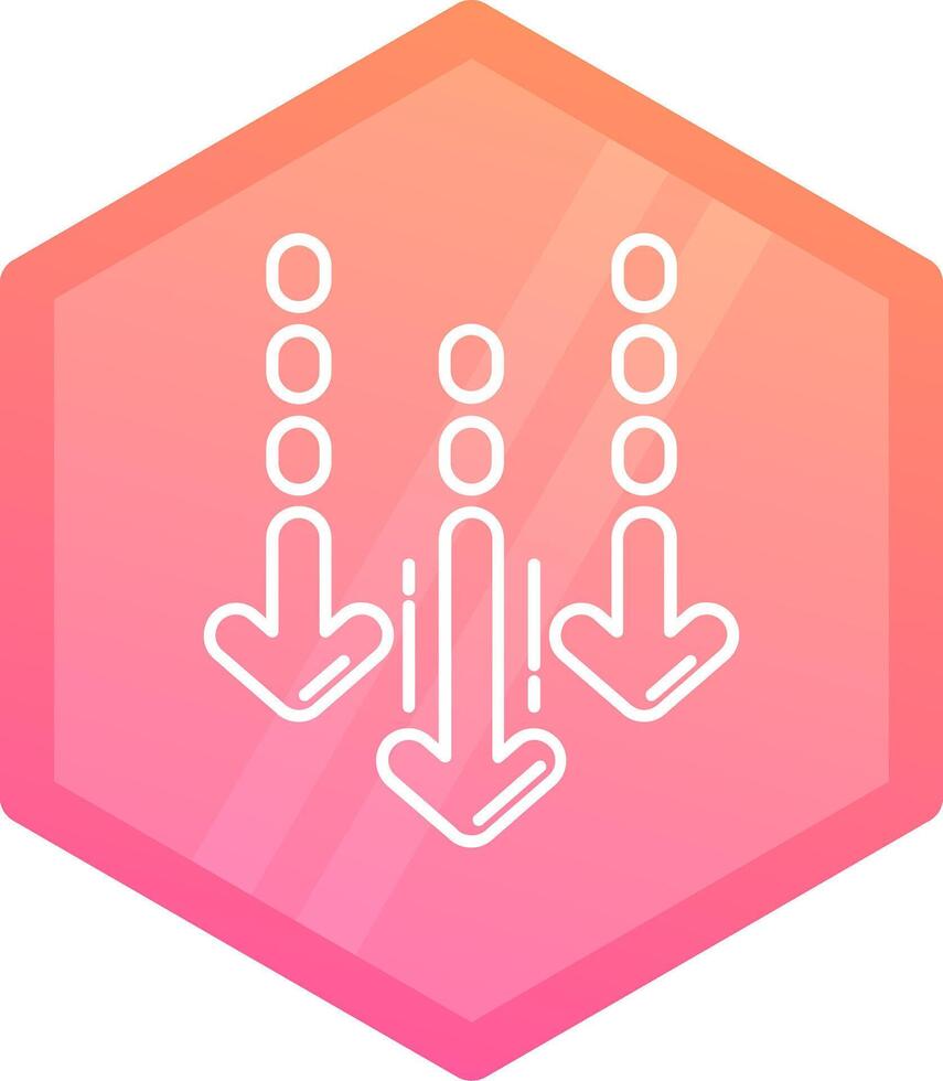 Decrease Gradient polygon Icon 38181677 Vector Art at Vecteezy