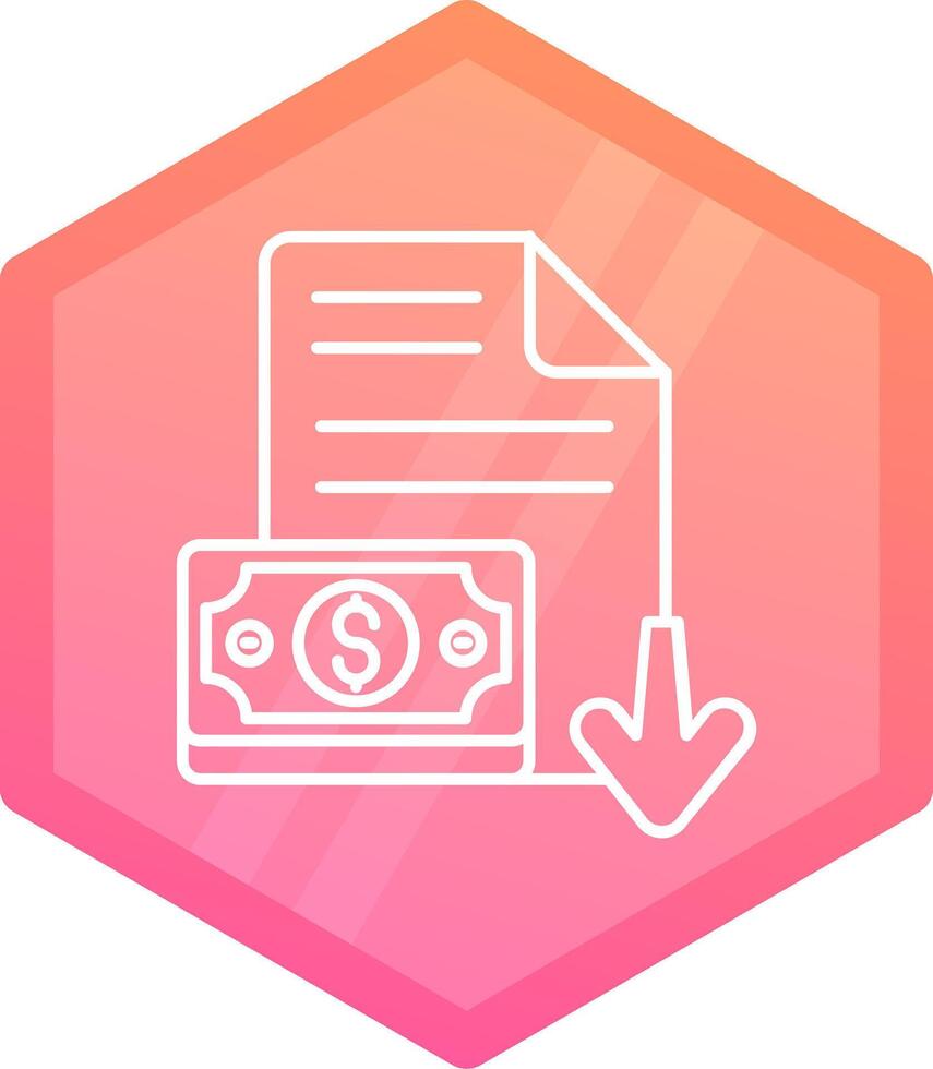 Decrease Gradient polygon Icon 38181685 Vector Art at Vecteezy