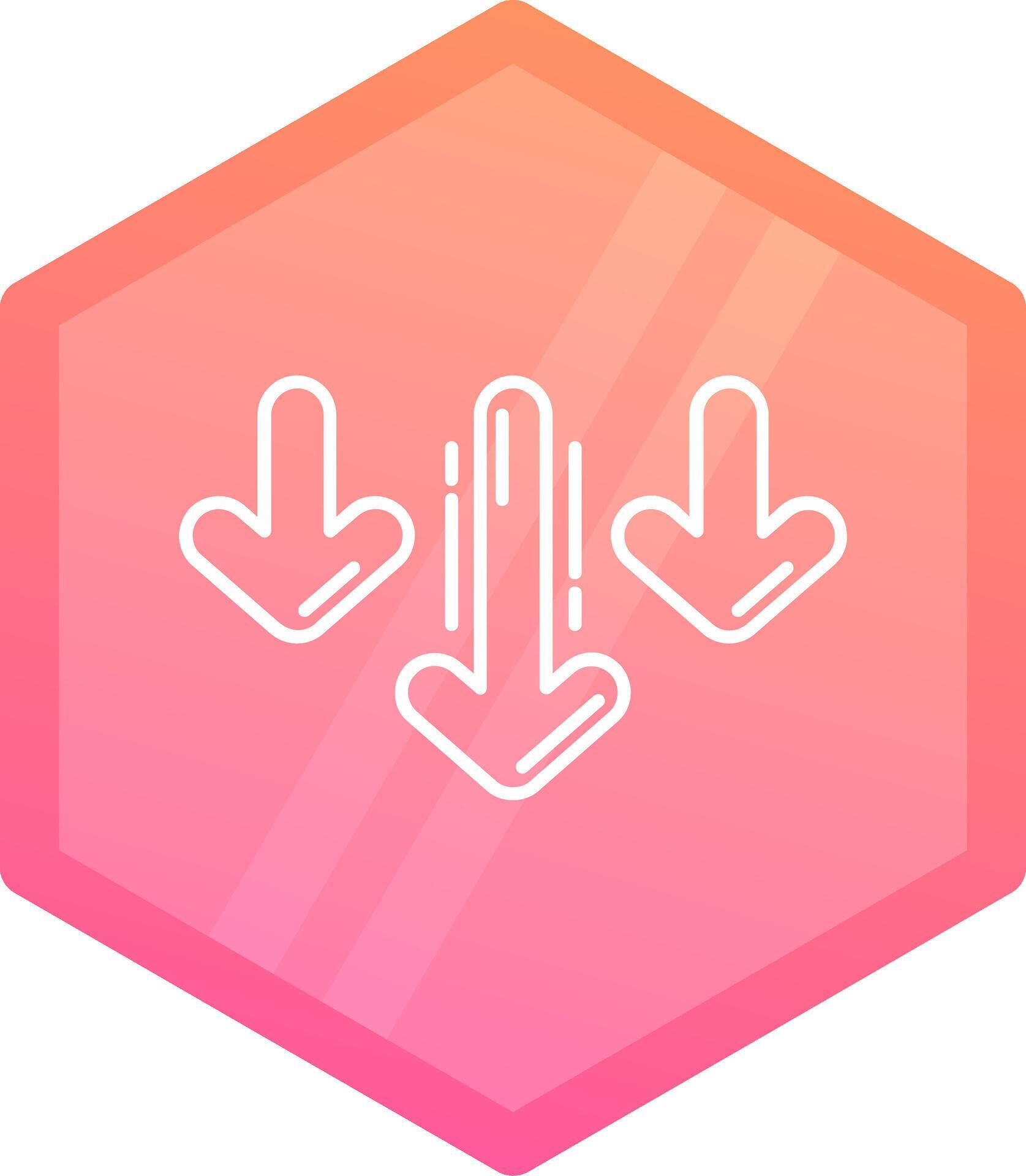 Decrease Gradient polygon Icon 38181718 Vector Art at Vecteezy