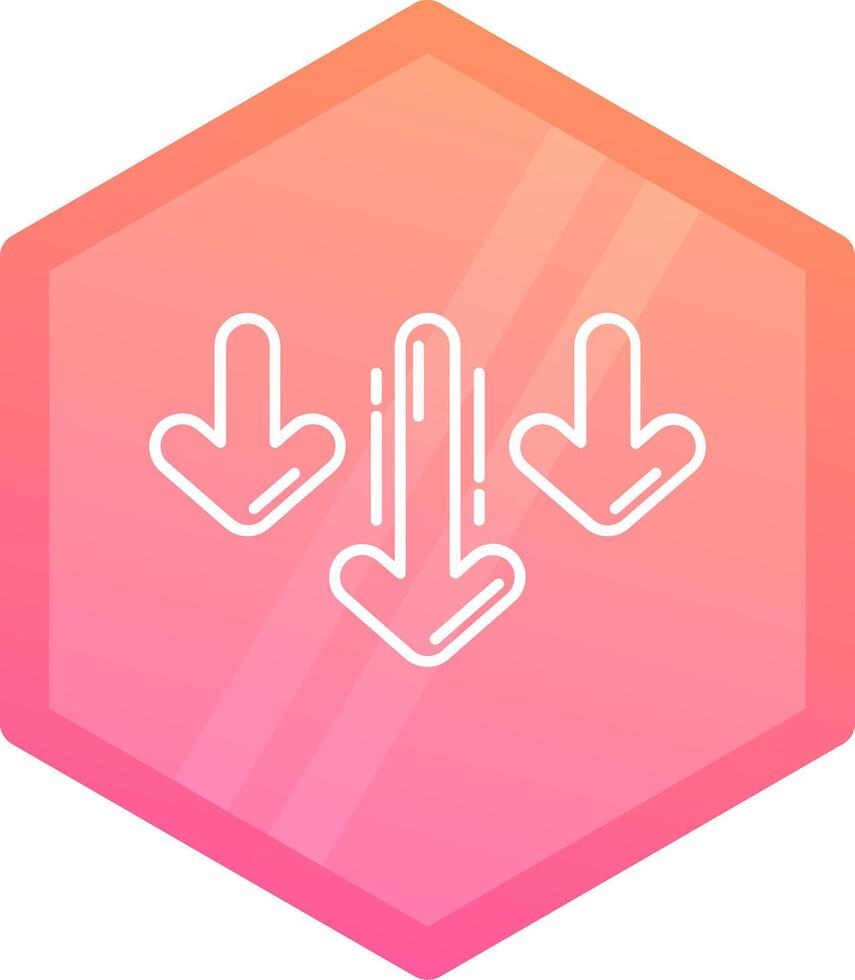 Decrease Gradient polygon Icon 38181718 Vector Art at Vecteezy