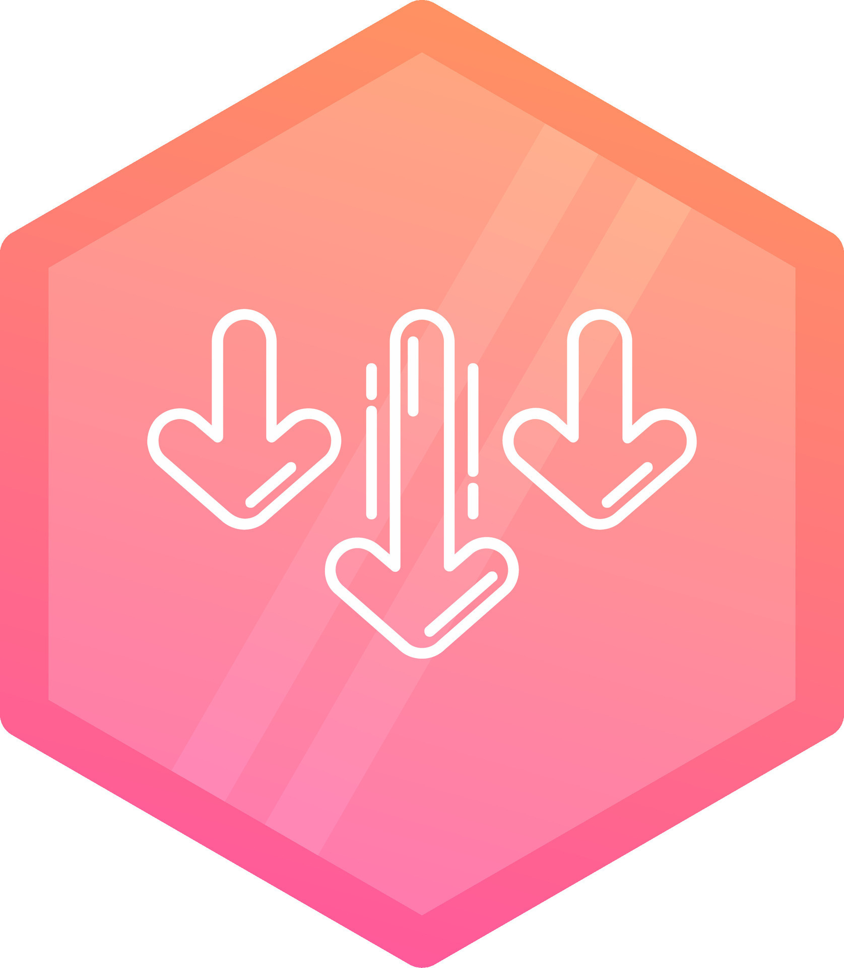 Decrease Gradient polygon Icon 38181718 Vector Art at Vecteezy