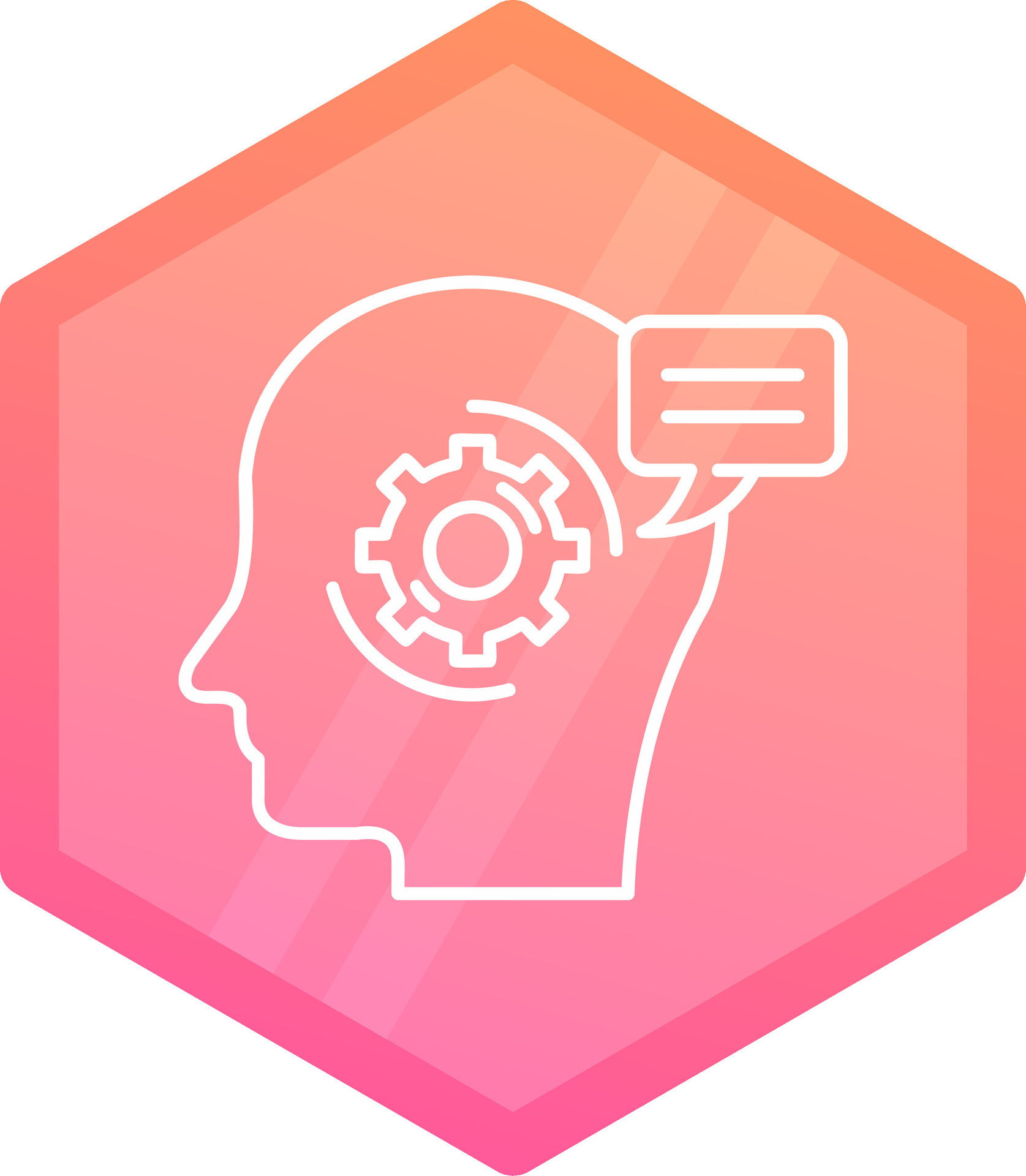 Thinking Gradient polygon Icon 38181943 Vector Art at Vecteezy