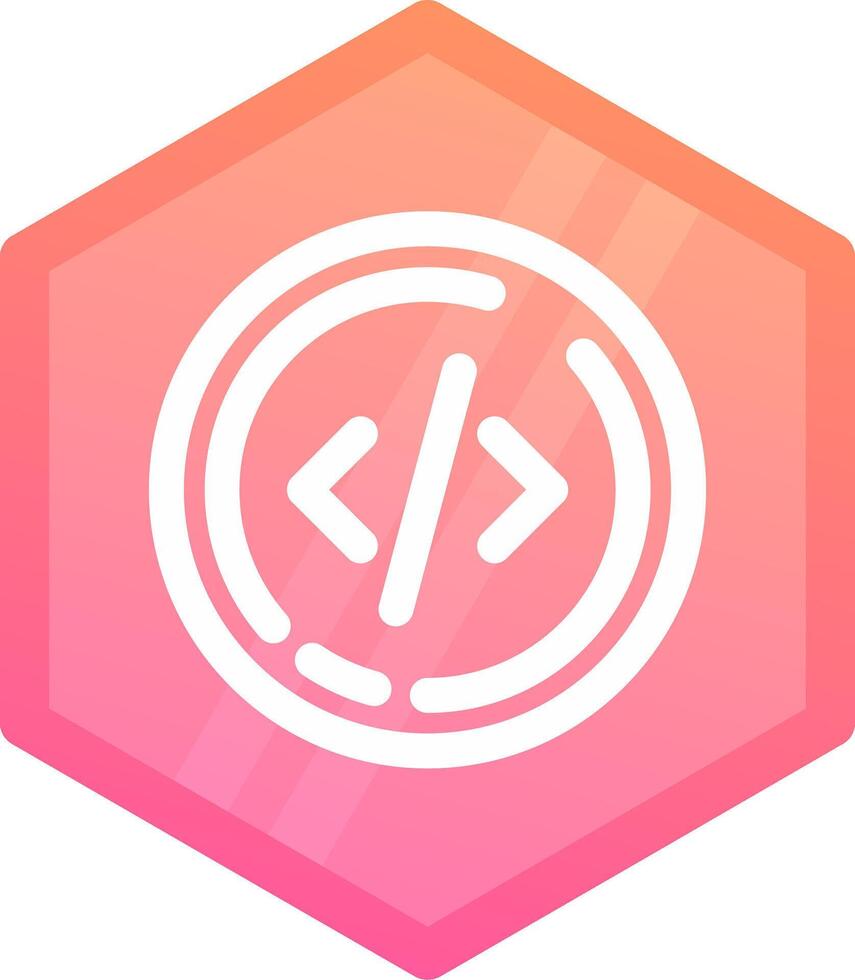 Code Gradient polygon Icon 38182206 Vector Art at Vecteezy
