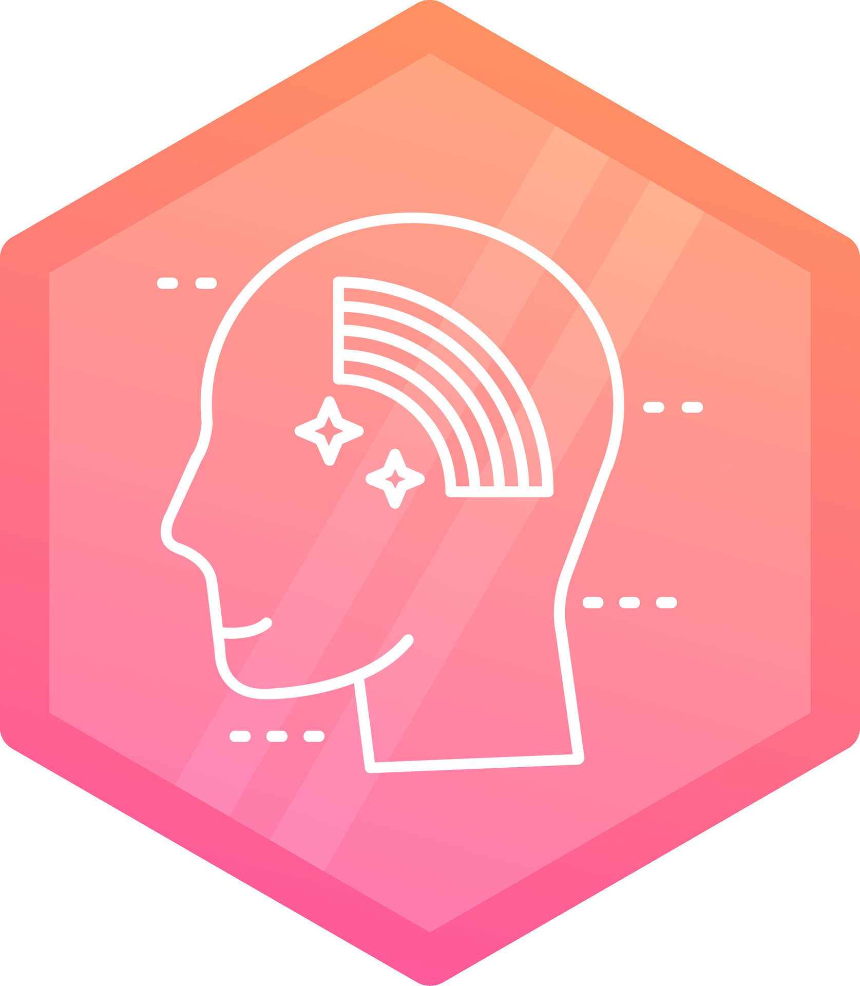 Positive Thinking Gradient Polygon Icon 38183384 Vector Art At Vecteezy