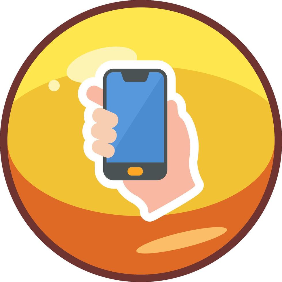 Hands Holding Mobile Phone Vector Icon 38190765 Vector Art At Vecteezy