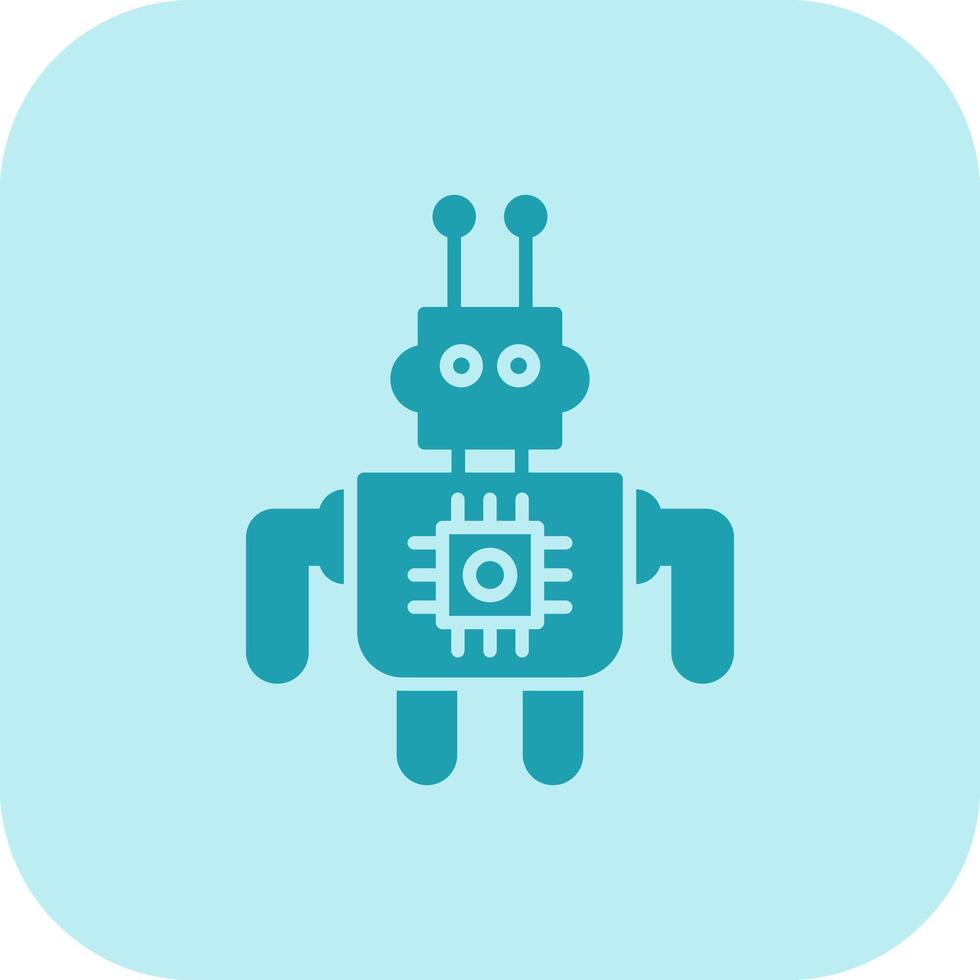 Robot Glyph Tritone Icon 38196815 Vector Art at Vecteezy