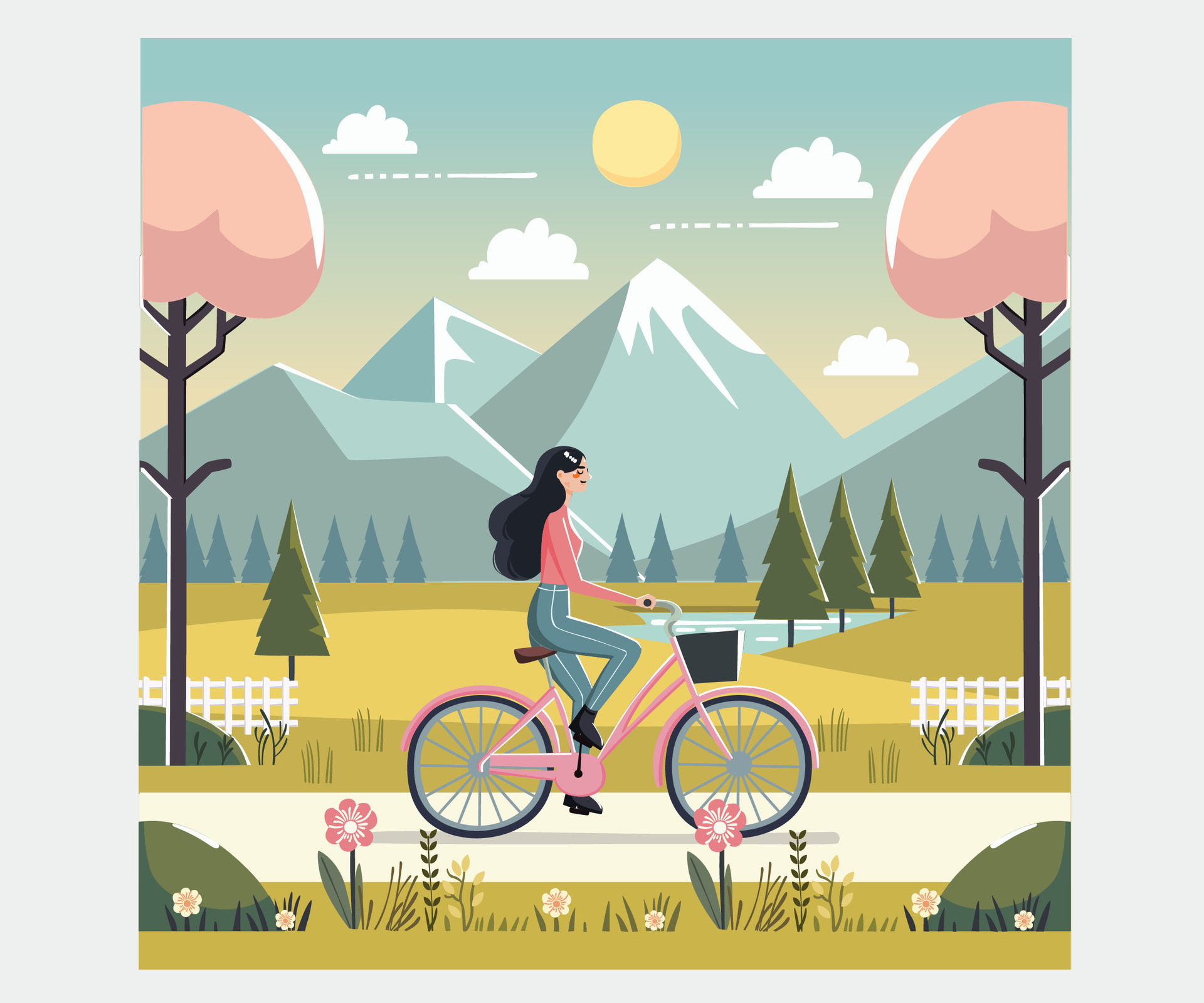 Vector Flat Spring Illustration 38199113 Vector Art at Vecteezy