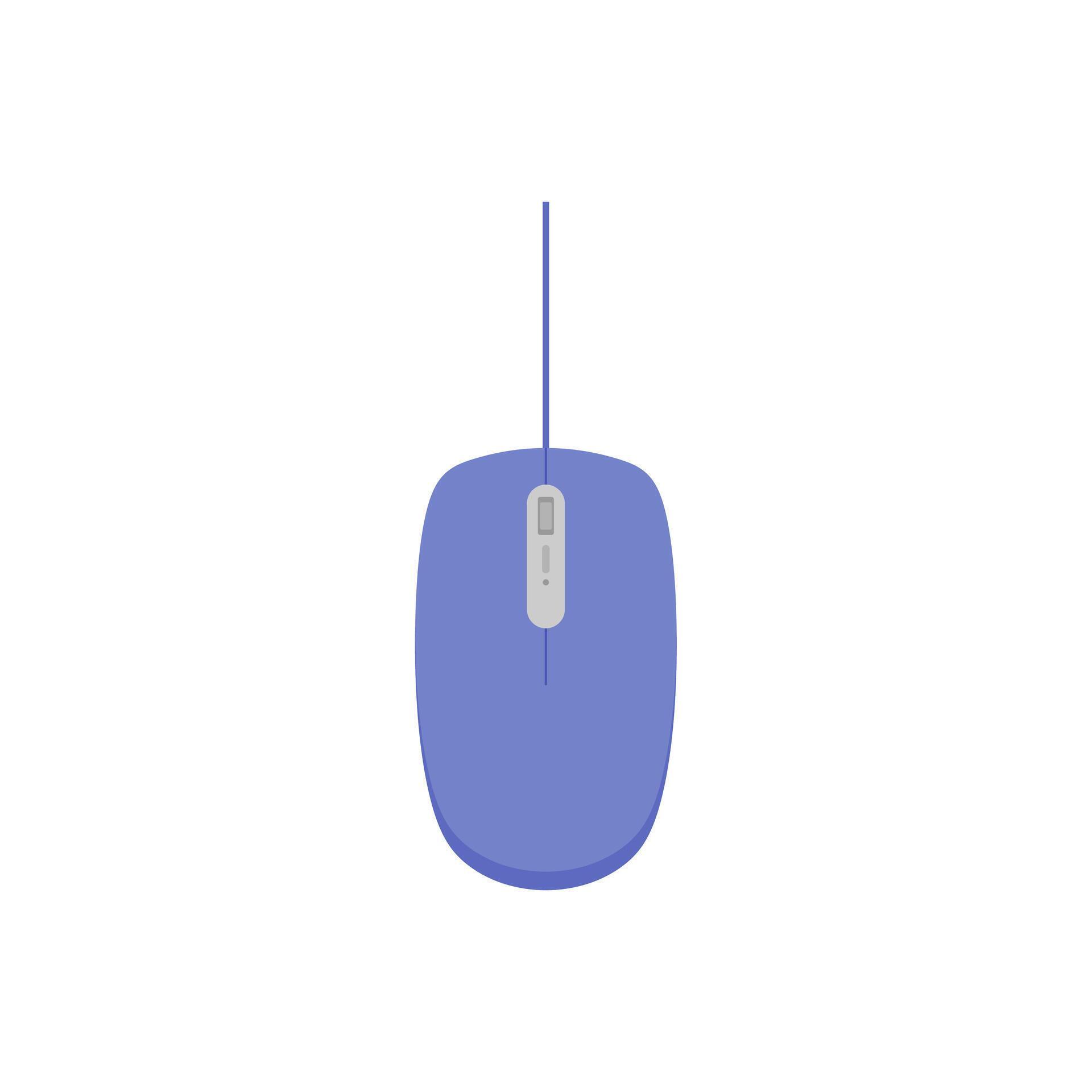 Computer Mouse flat design vector illustration. PC Mouse icon vector isolated illustration. Icon ...