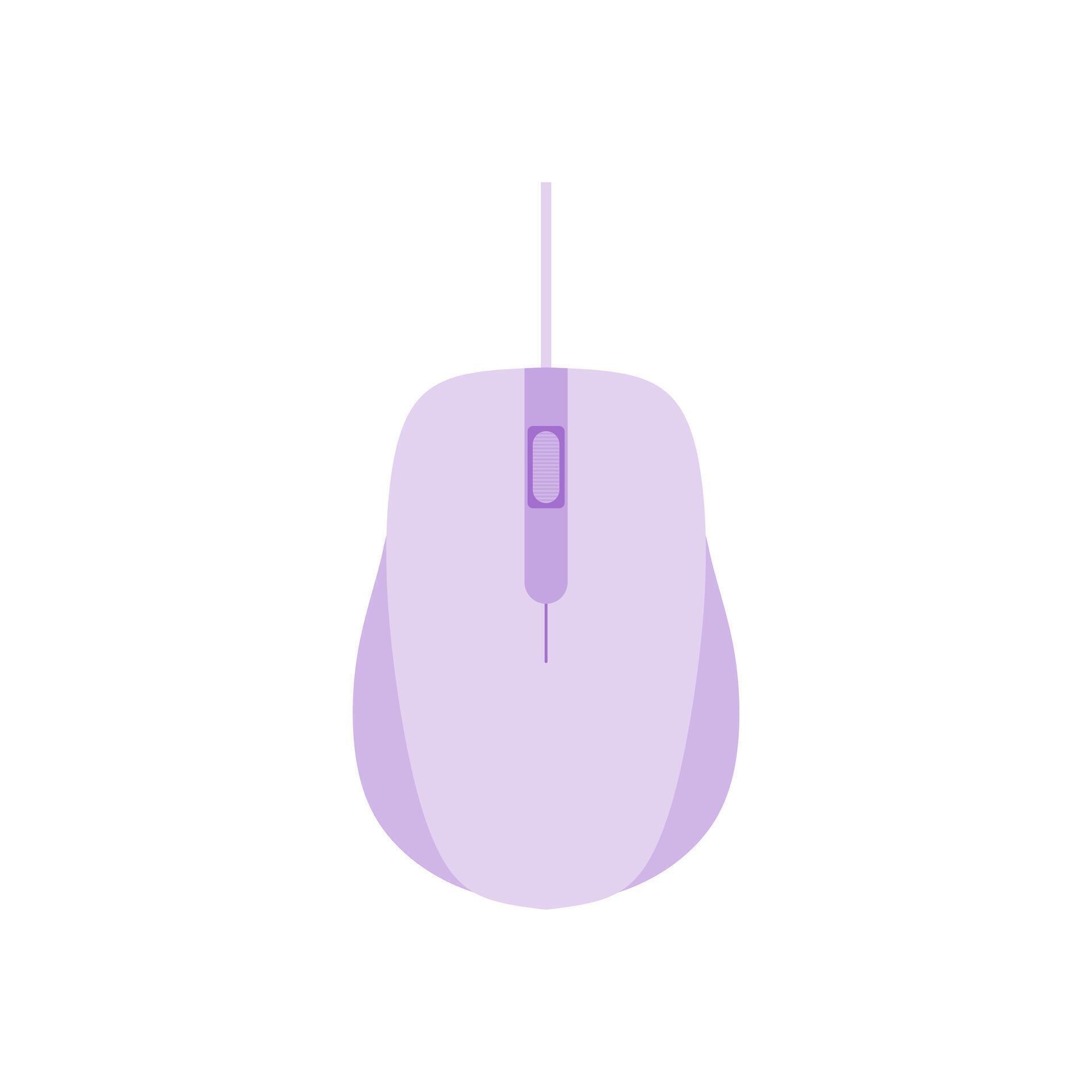 Computer Mouse flat design vector illustration. PC Mouse icon vector isolated illustration. Icon ...