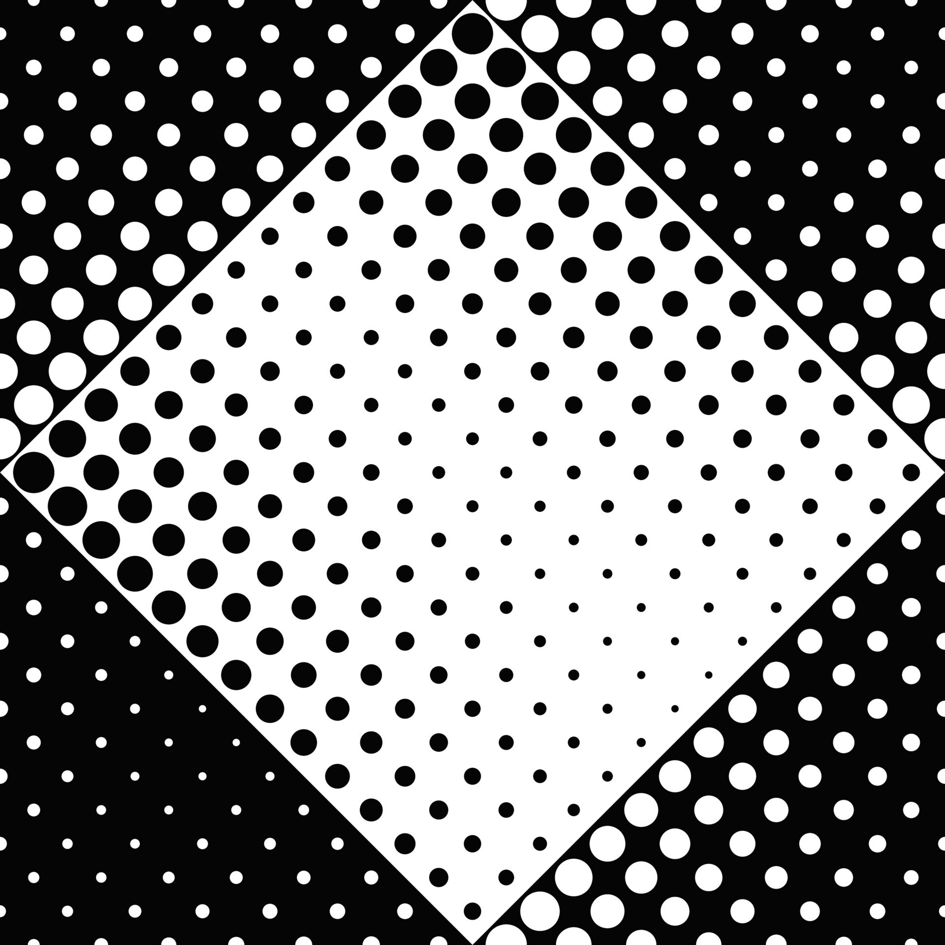 Geometrical Seamless Monochrome Circle Pattern Background Black And White Abstract Vector